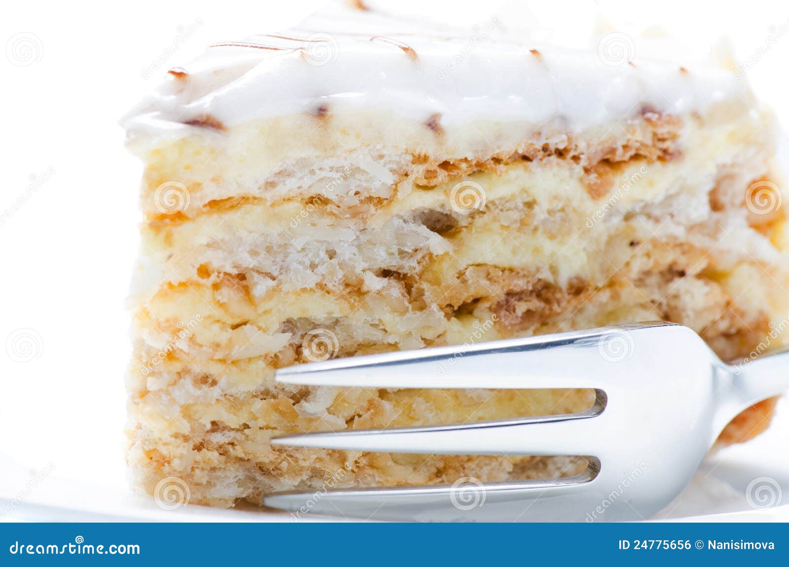 Rebanada De Torta De La Almendra Foto de archivo - Imagen de ...