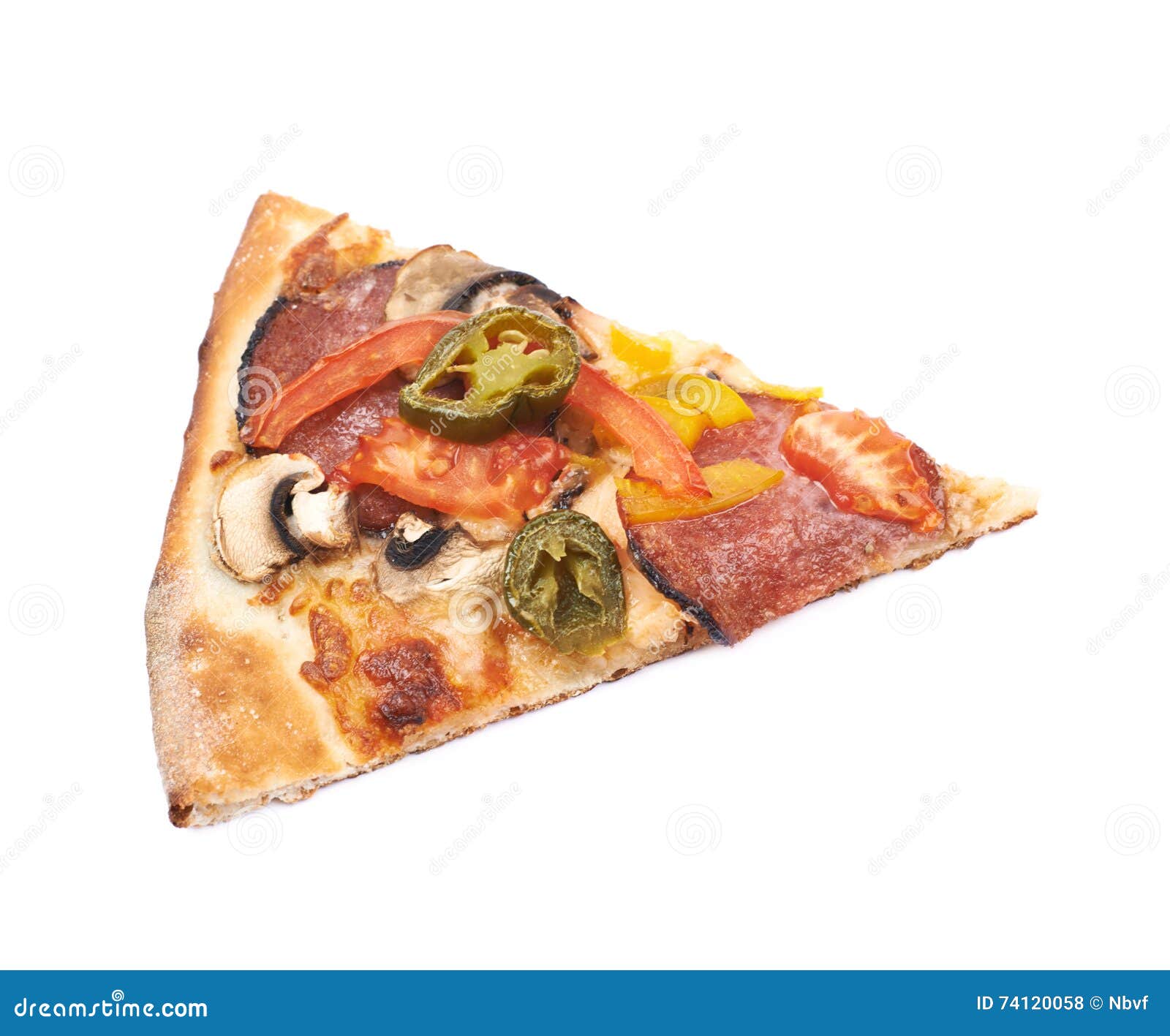 Rebanada De Una Pizza Mexicana Aislada Foto de archivo - Imagen de ...