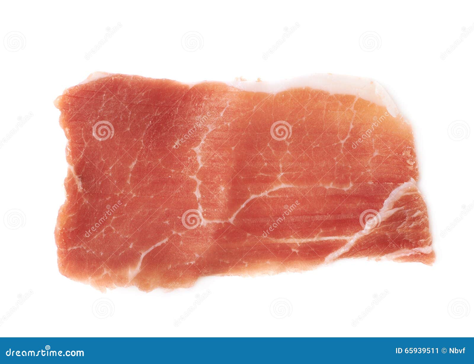 Rebanada Del Jamón De Jamon Aislada Imagen de archivo - Imagen de ...