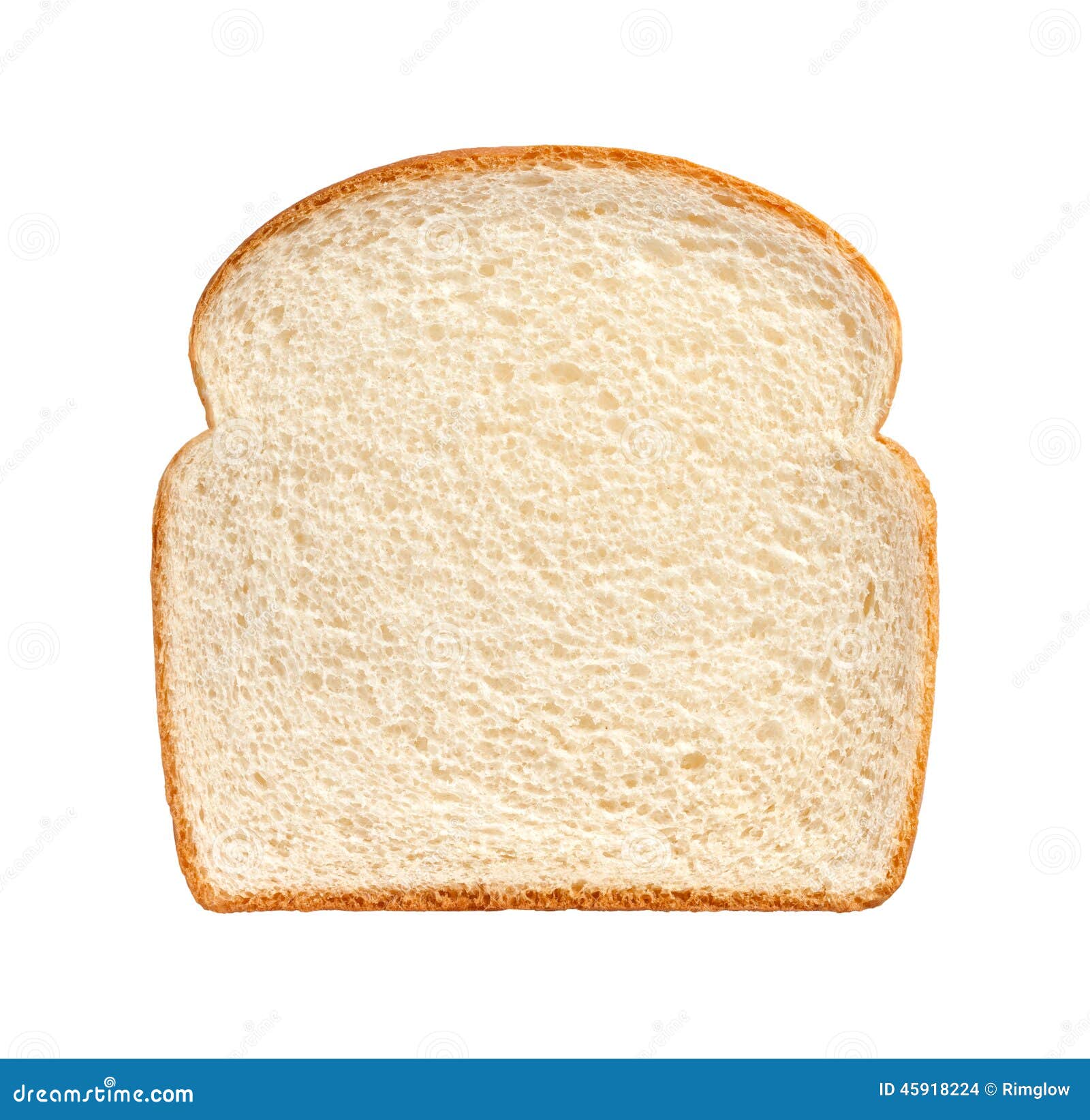 Rebanada del pan aislada foto de archivo. Imagen de salir - 45918224