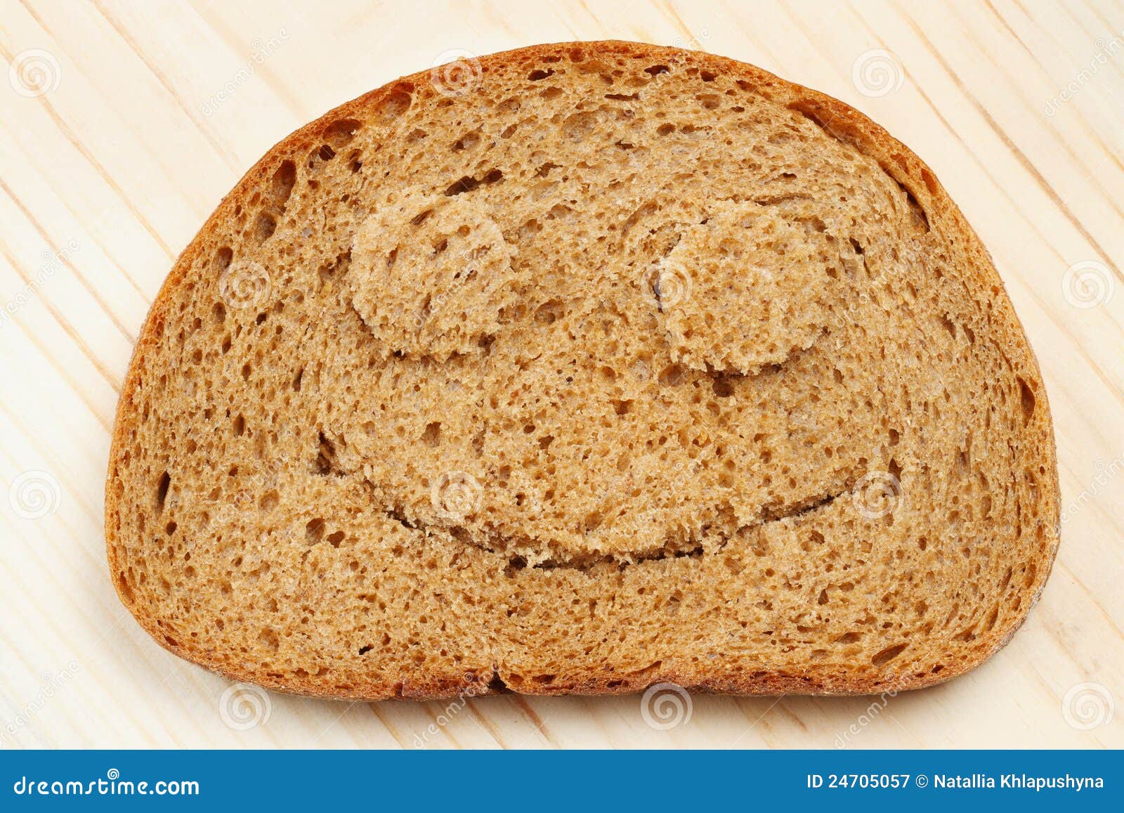 Rebanada Del Pan Como Cara Sonriente Imagen de archivo - Imagen de ...