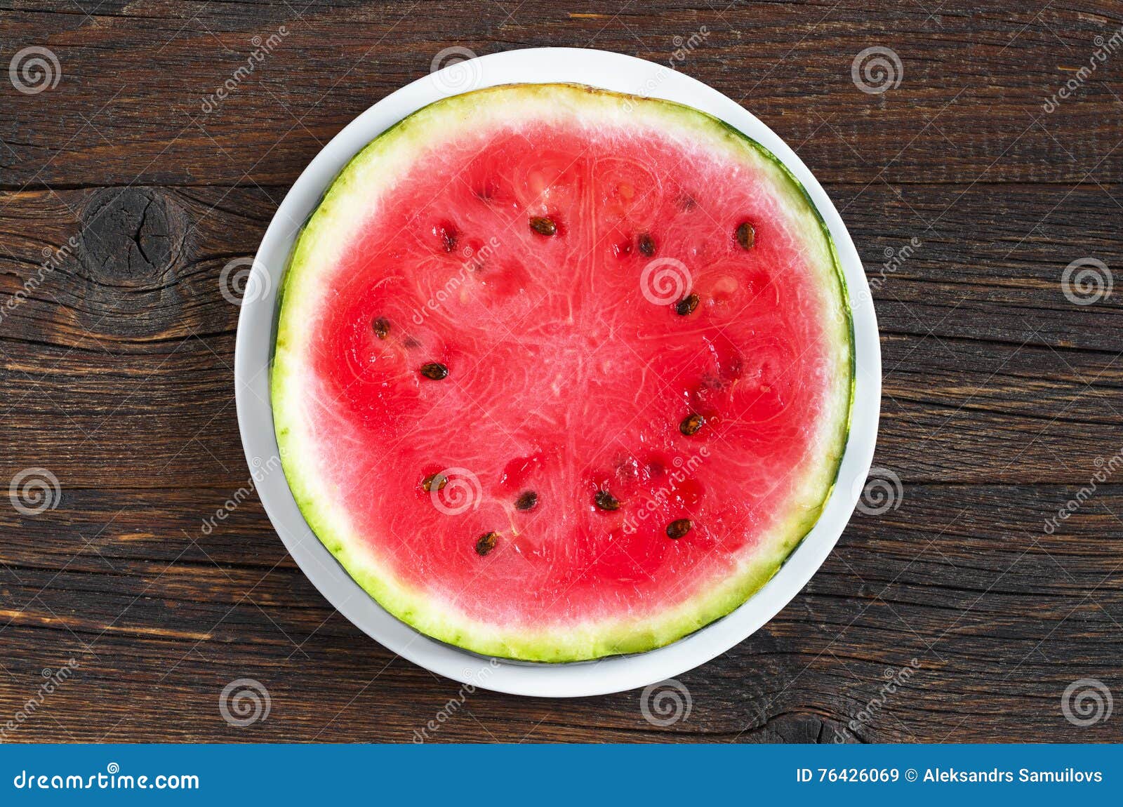 Rebanada Redonda De La Sandía Imagen de archivo - Imagen de alimento ...