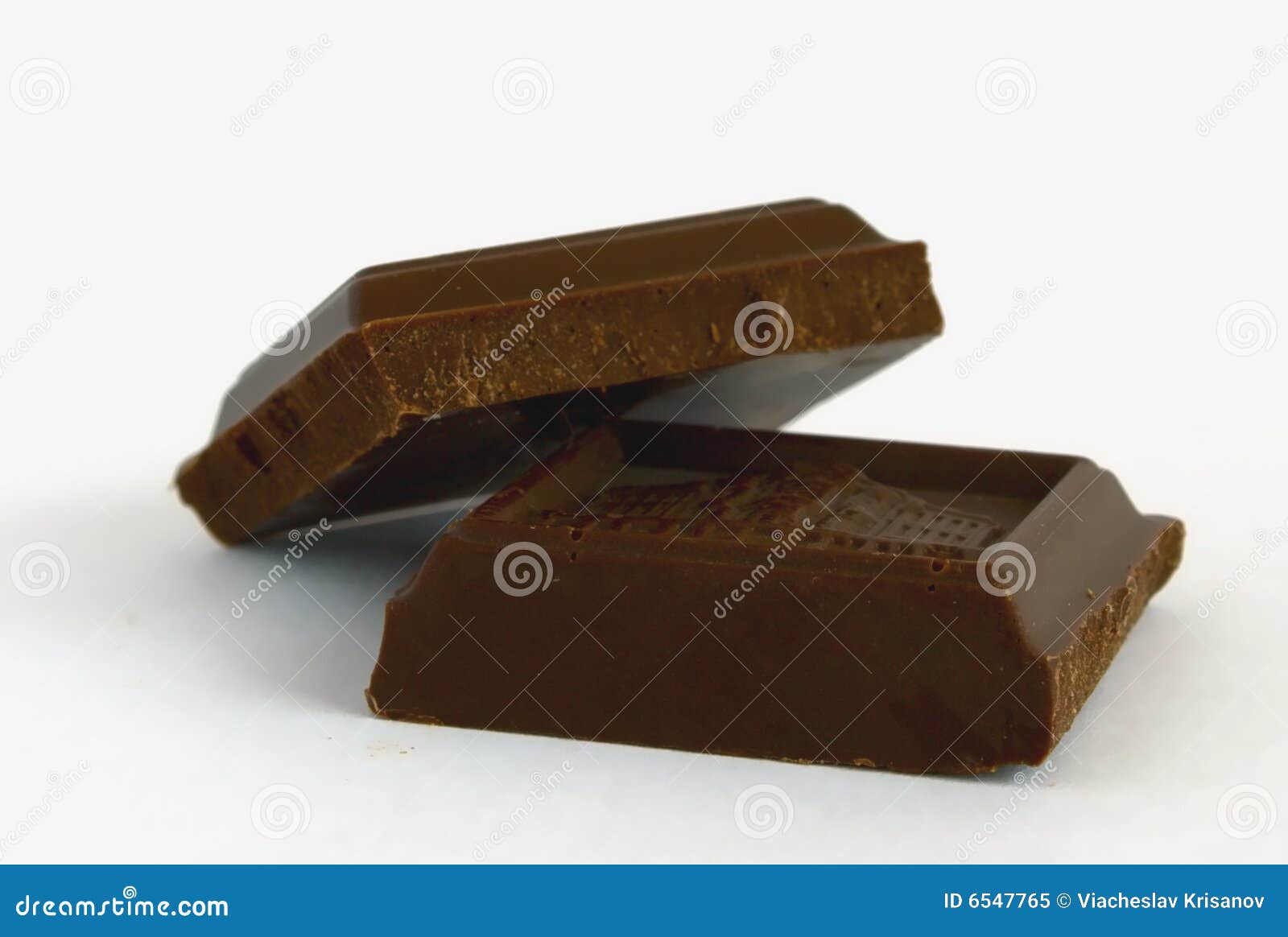 Rebanadas de chocolate imagen de archivo. Imagen de blanco - 6547765