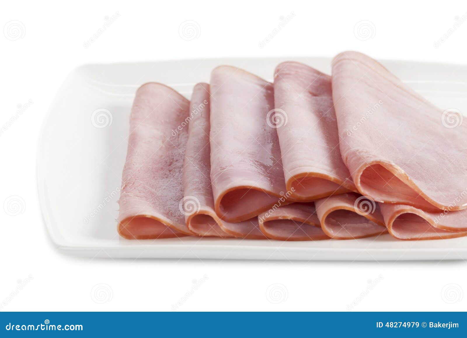 Rebanadas de jamón imagen de archivo. Imagen de fresco - 48274979