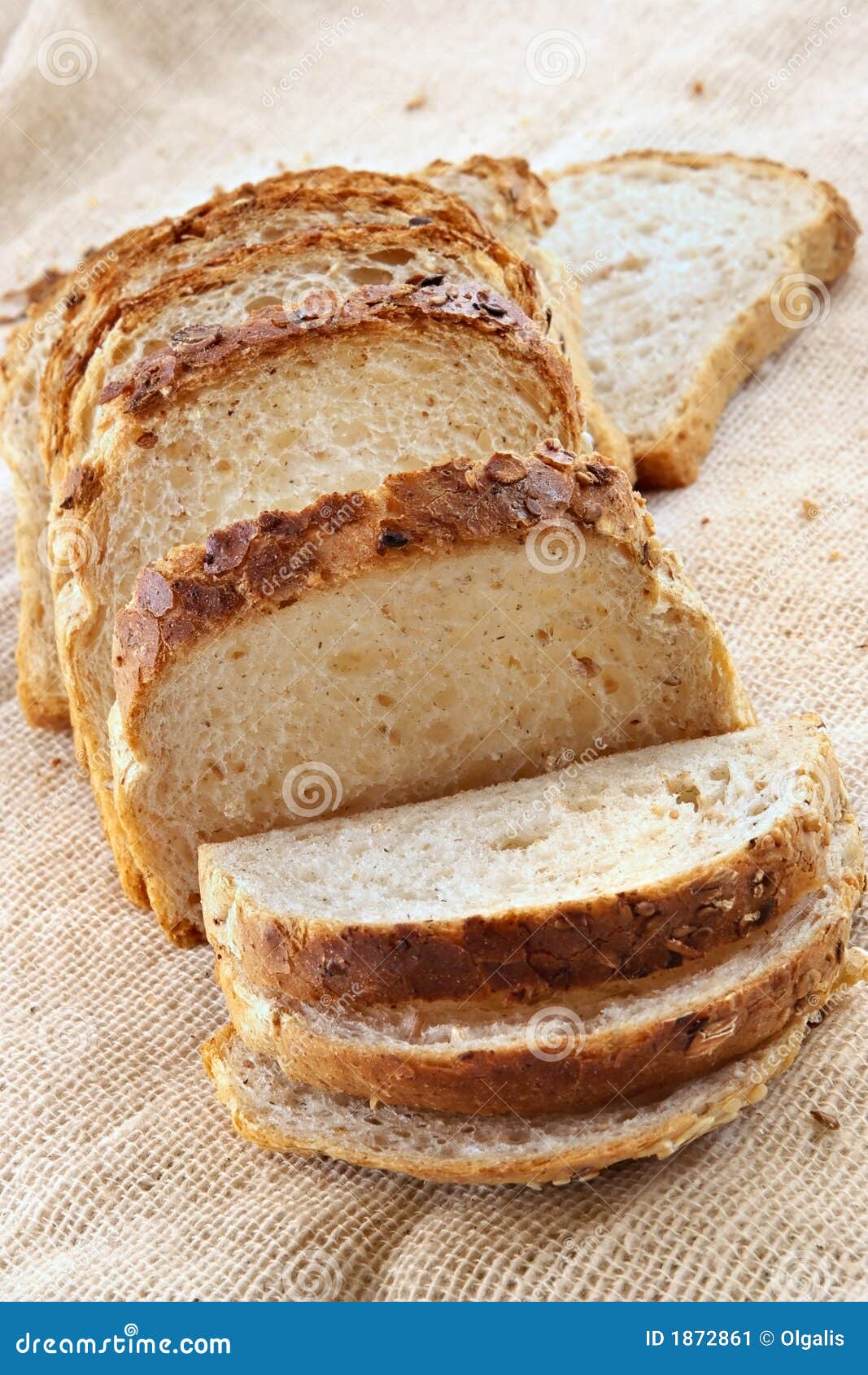 Rebanadas de pan blanco imagen de archivo. Imagen de desayuno - 1872861