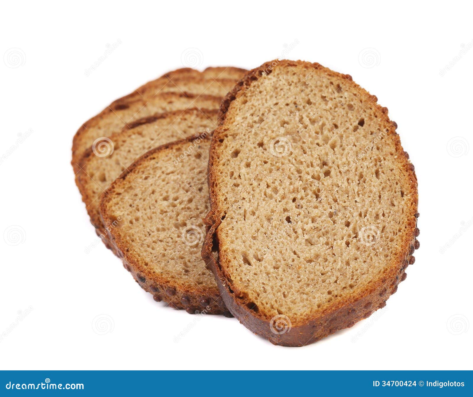 Rebanadas De Pan En Un Fondo Blanco. Foto de archivo - Imagen de ...