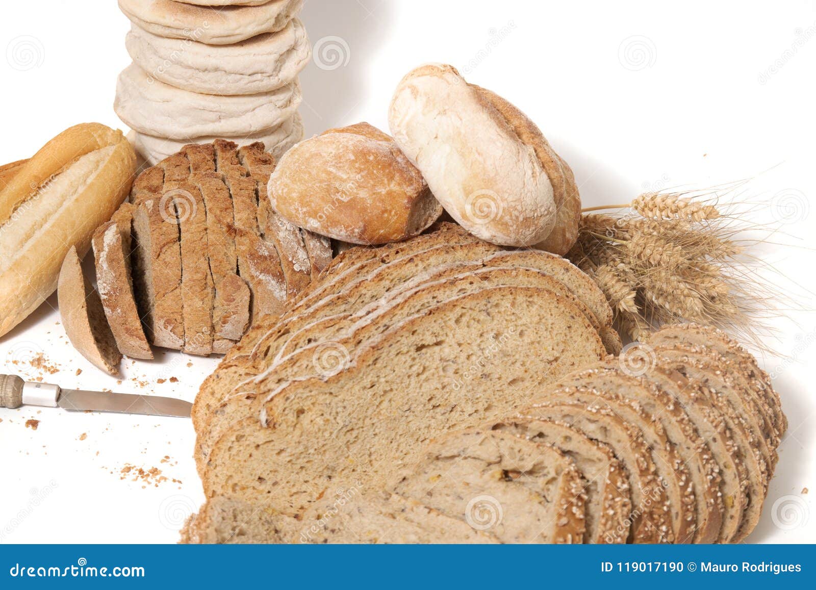 Rebanadas De Pan Tradicionales Foto de archivo - Imagen de corteza ...