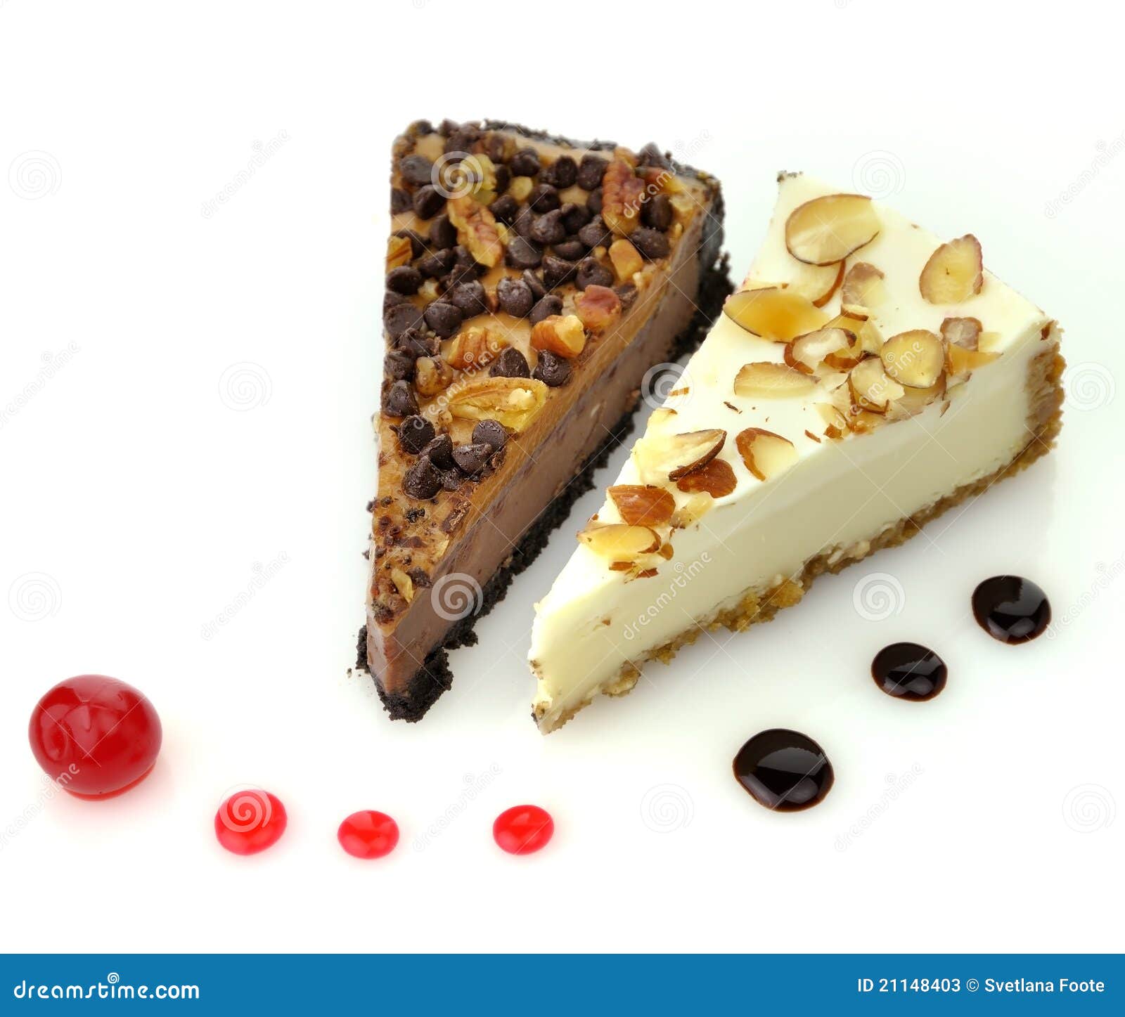 Rebanadas Del Pastel De Queso Imagen de archivo - Imagen de vainilla ...