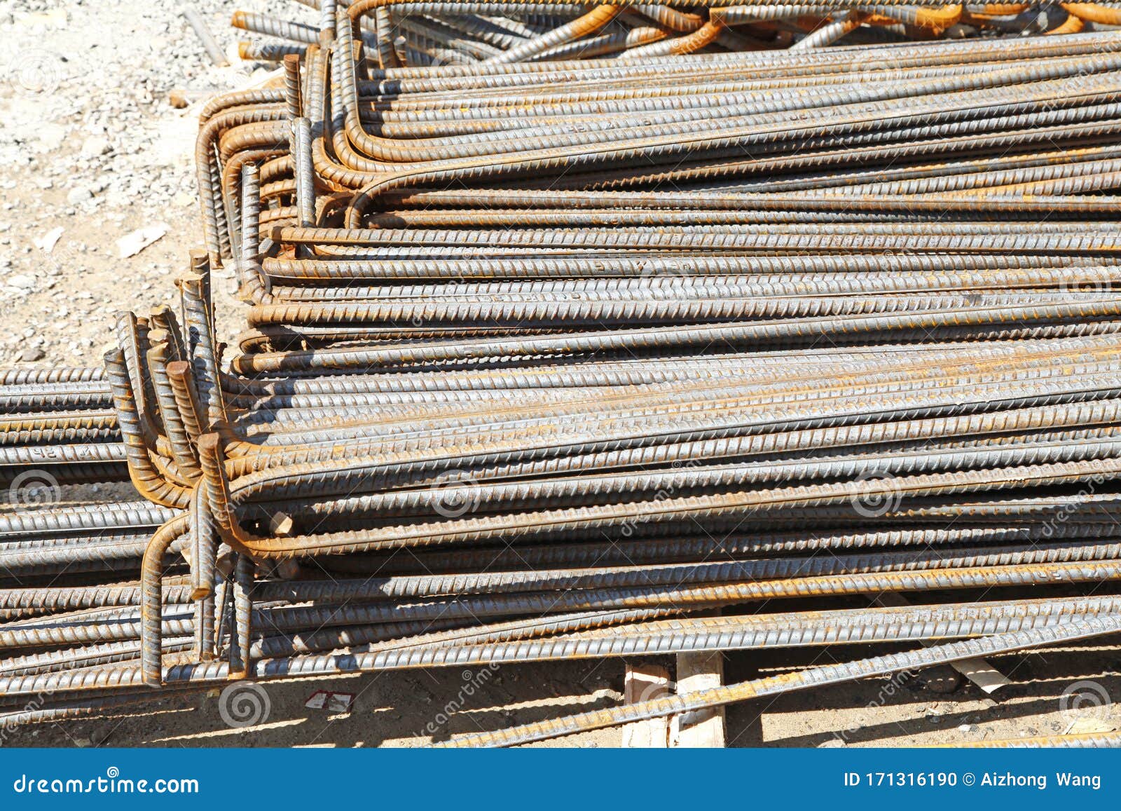 Rebar, close-up stock photo. Image of shiny, abstract - 171316190