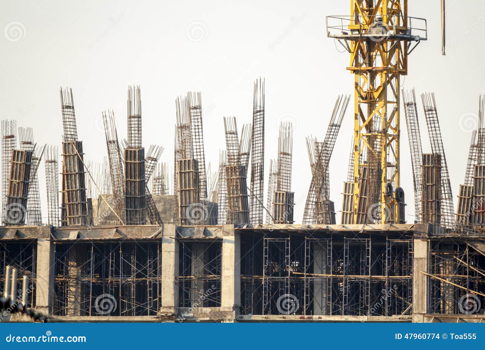 Rebar Column In Construction Site Stock Photography | CartoonDealer.com ...