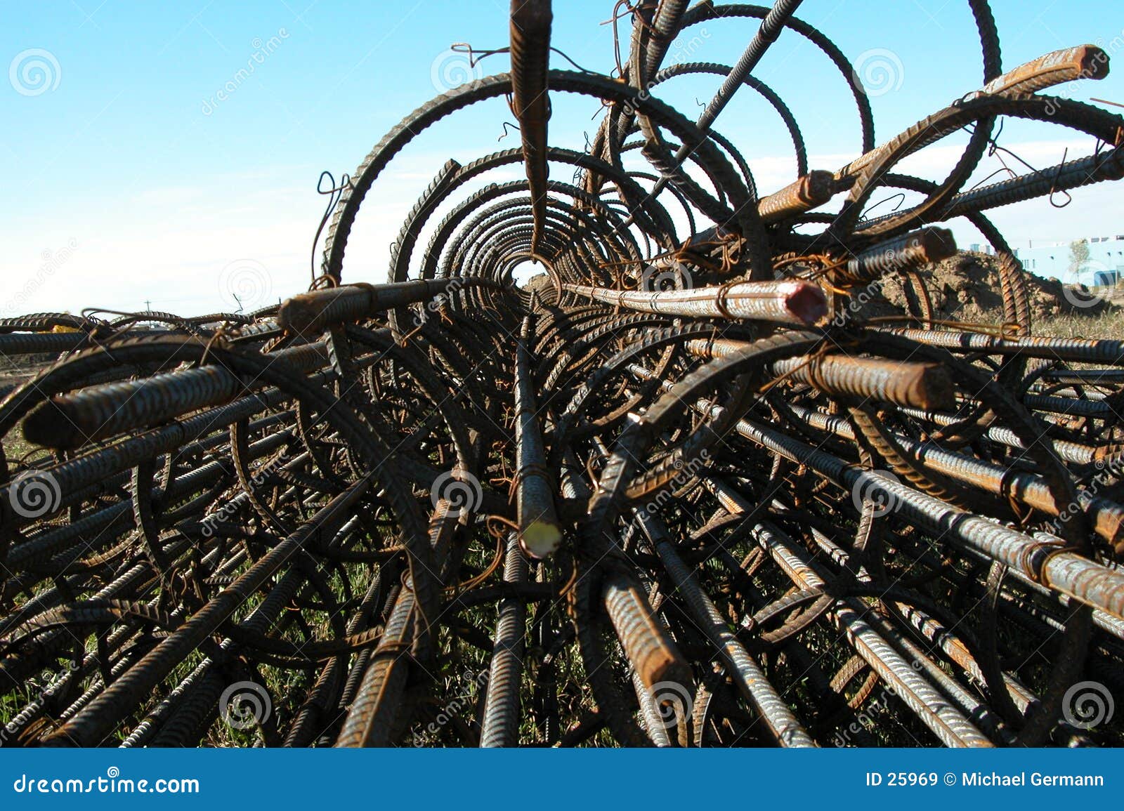 Rebar column forms stock image. Image of bound, circular - 25969