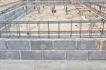 Rebar and Formwork for Beam and Column Stock Photo - Image of iron ...