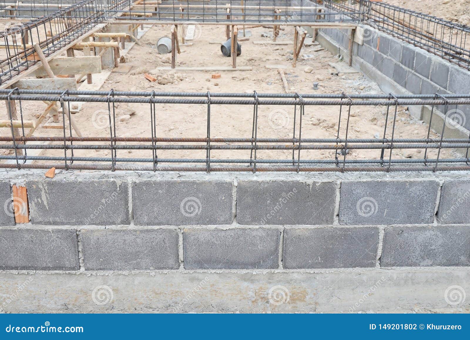 Rebar and Formwork for Beam and Column Stock Photo - Image of builder ...
