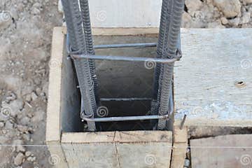 Rebar and Formwork for Beam and Column Stock Photo - Image of pillar ...