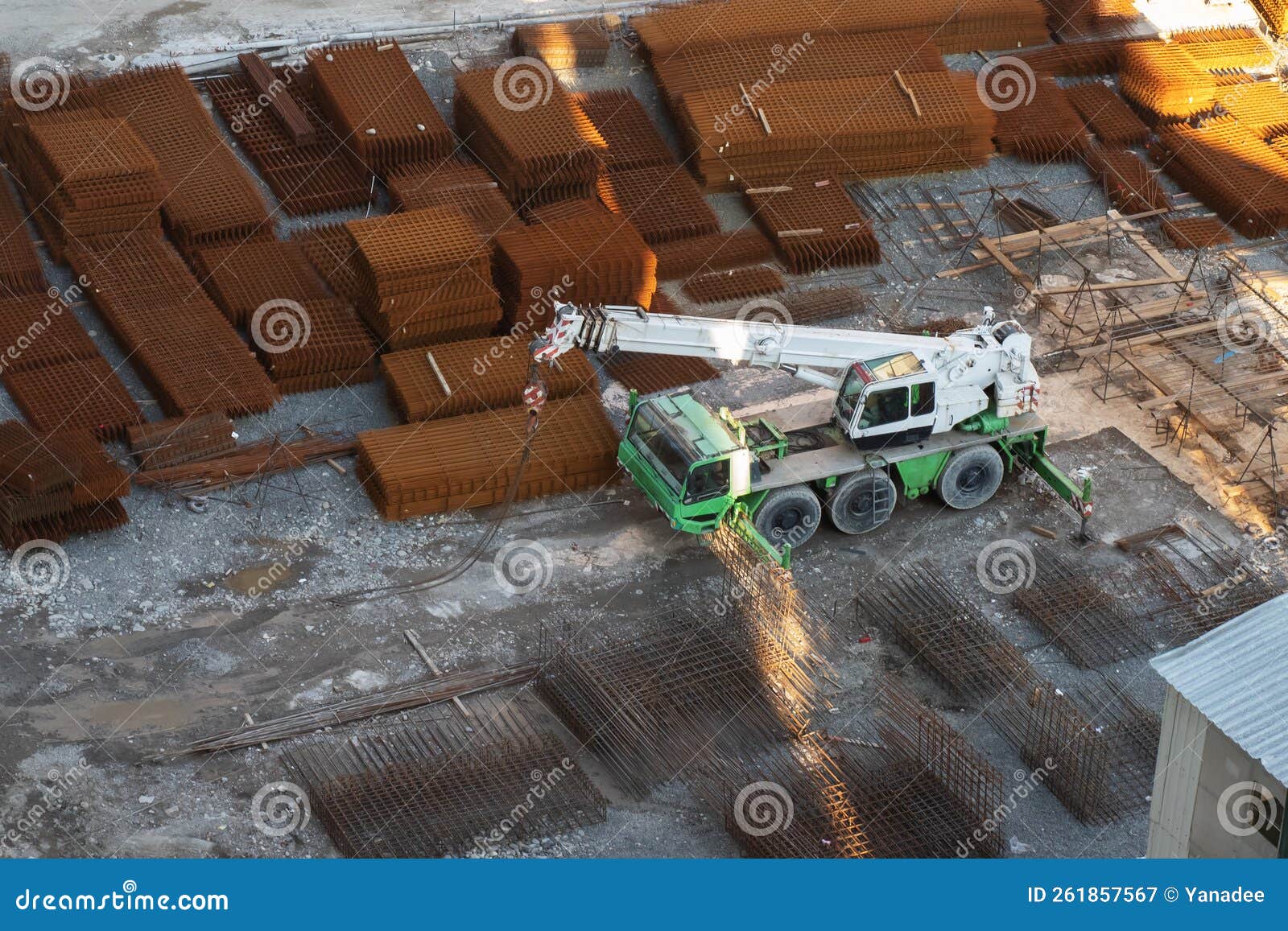 Rebar for the Frame of Monolithic Construction at the Construction Site ...