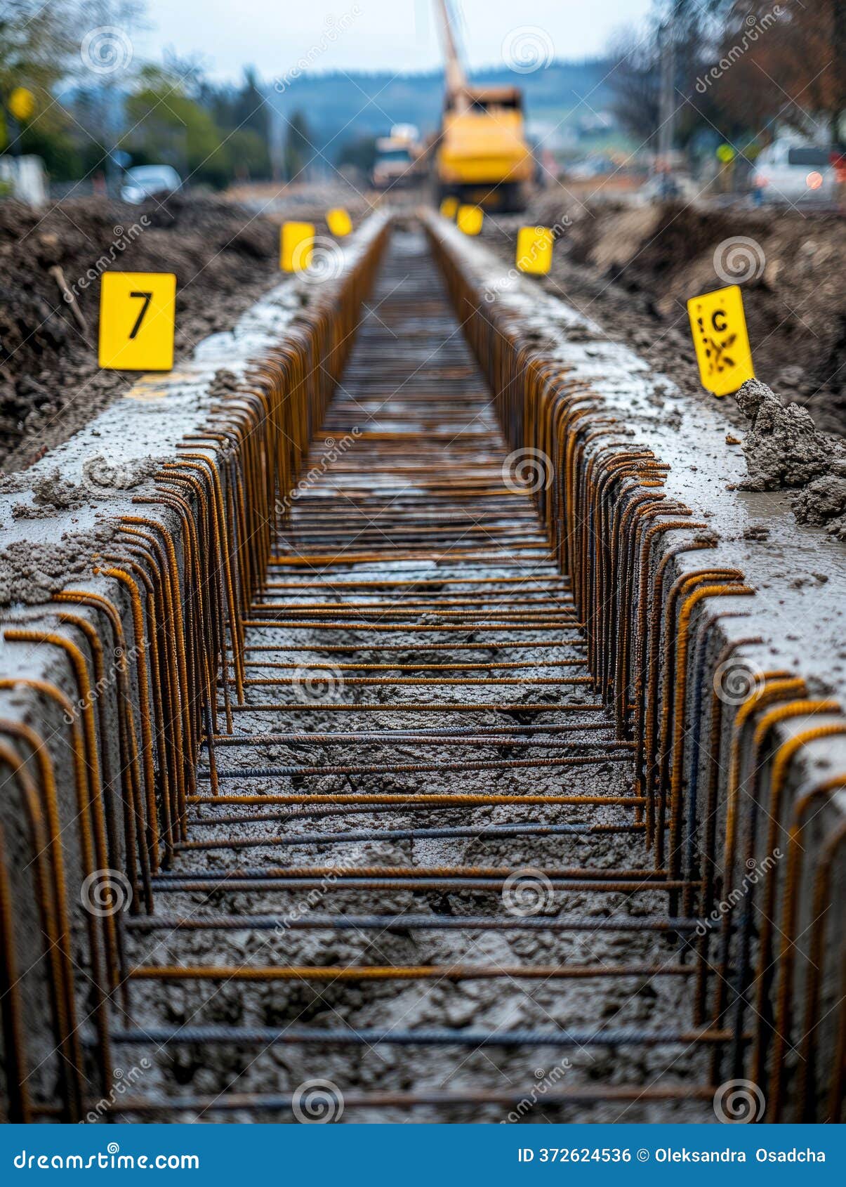Installation Of Rebar - Reinforcement Steel Bars For Beam Stock ...