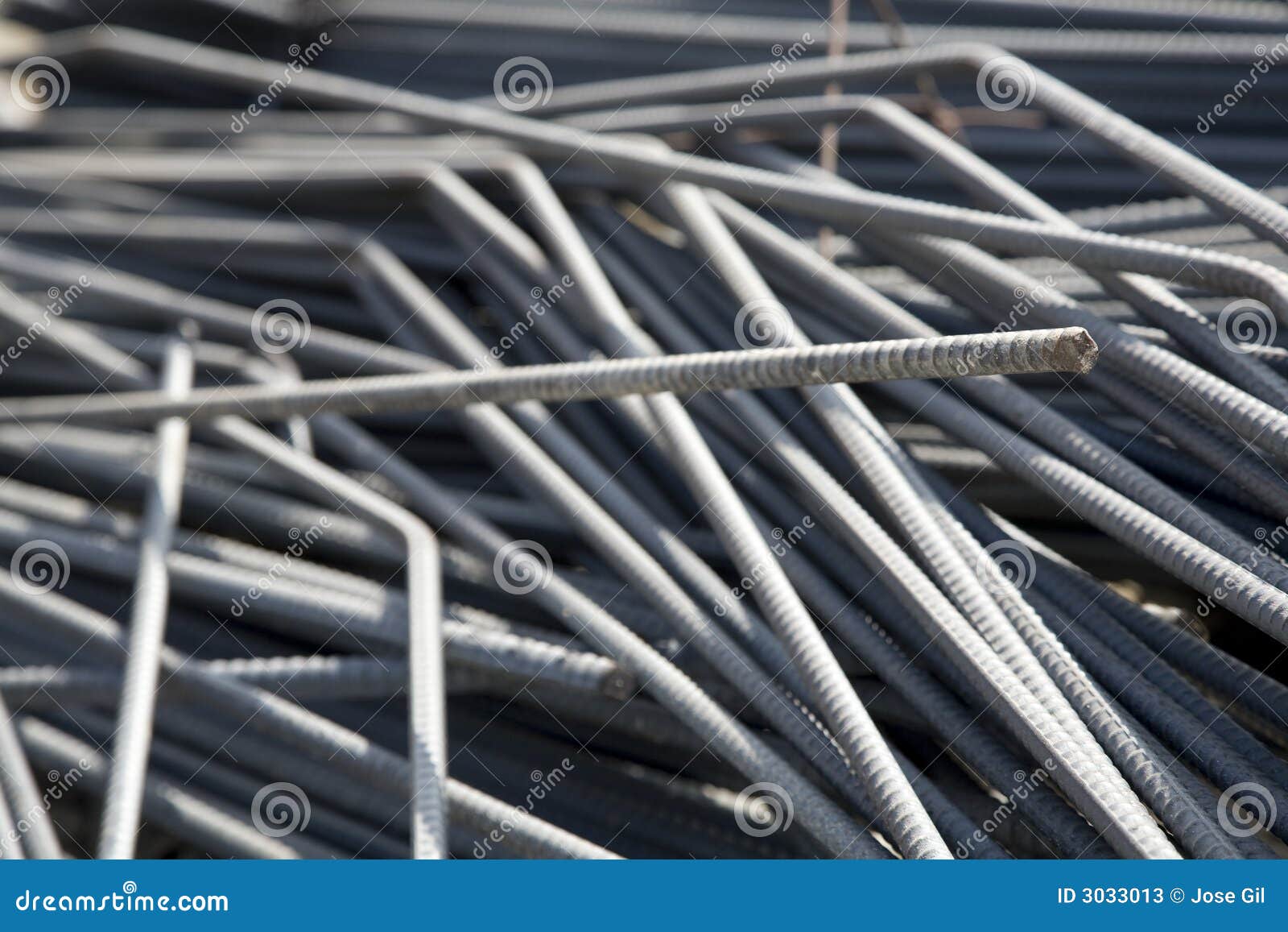 Rebar Pile 1 stock image. Image of iron, steel, rods, bend - 3033013