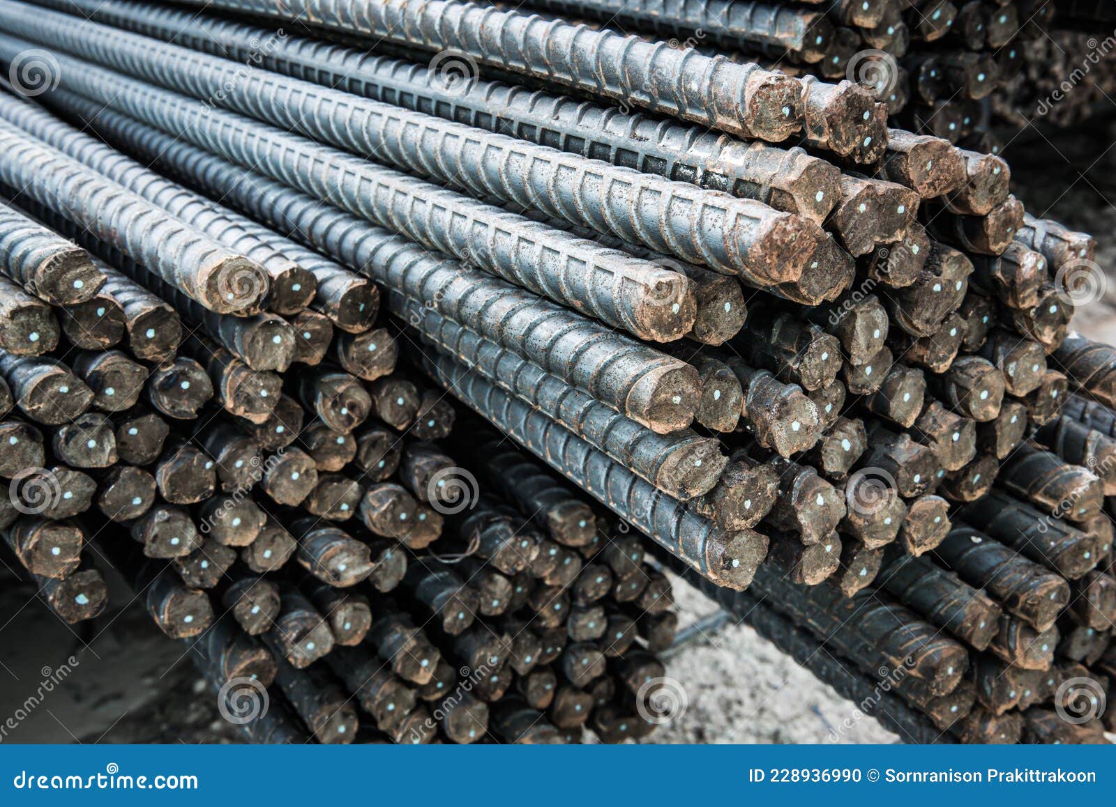 Rebar for Reinforcement Concrete Structure Stock Photo - Image of metal ...