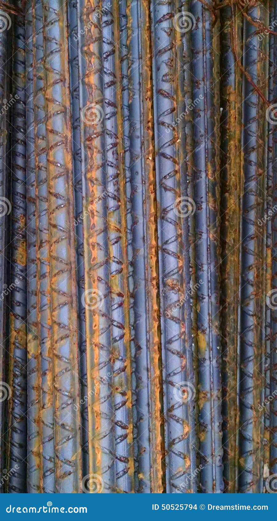 Rebar stock photo. Image of steet, rusted, texture, rebar - 50525794