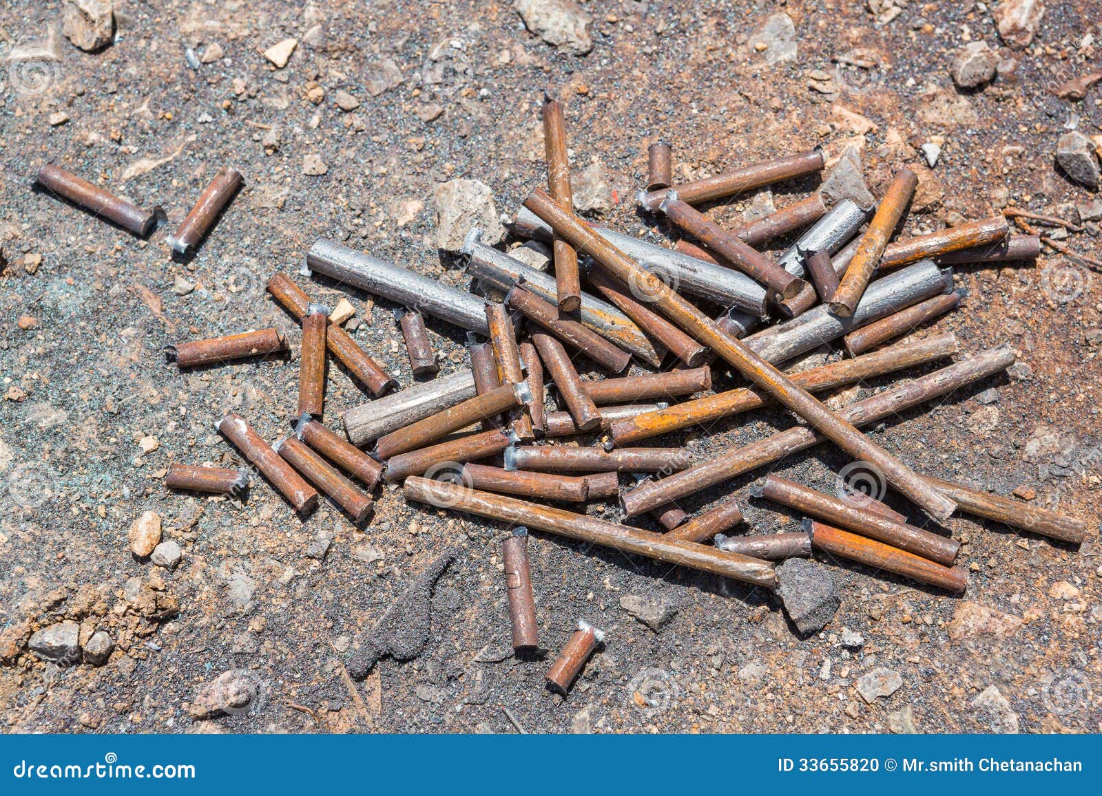 Rebar scrap stock photo. Image of form, rusty, engineering - 33655820