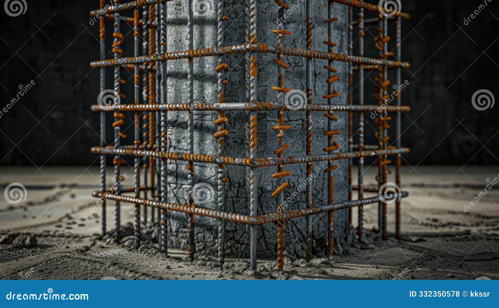 Rebar Steel Cage for Building Column in Reinforced Concrete Structure ...
