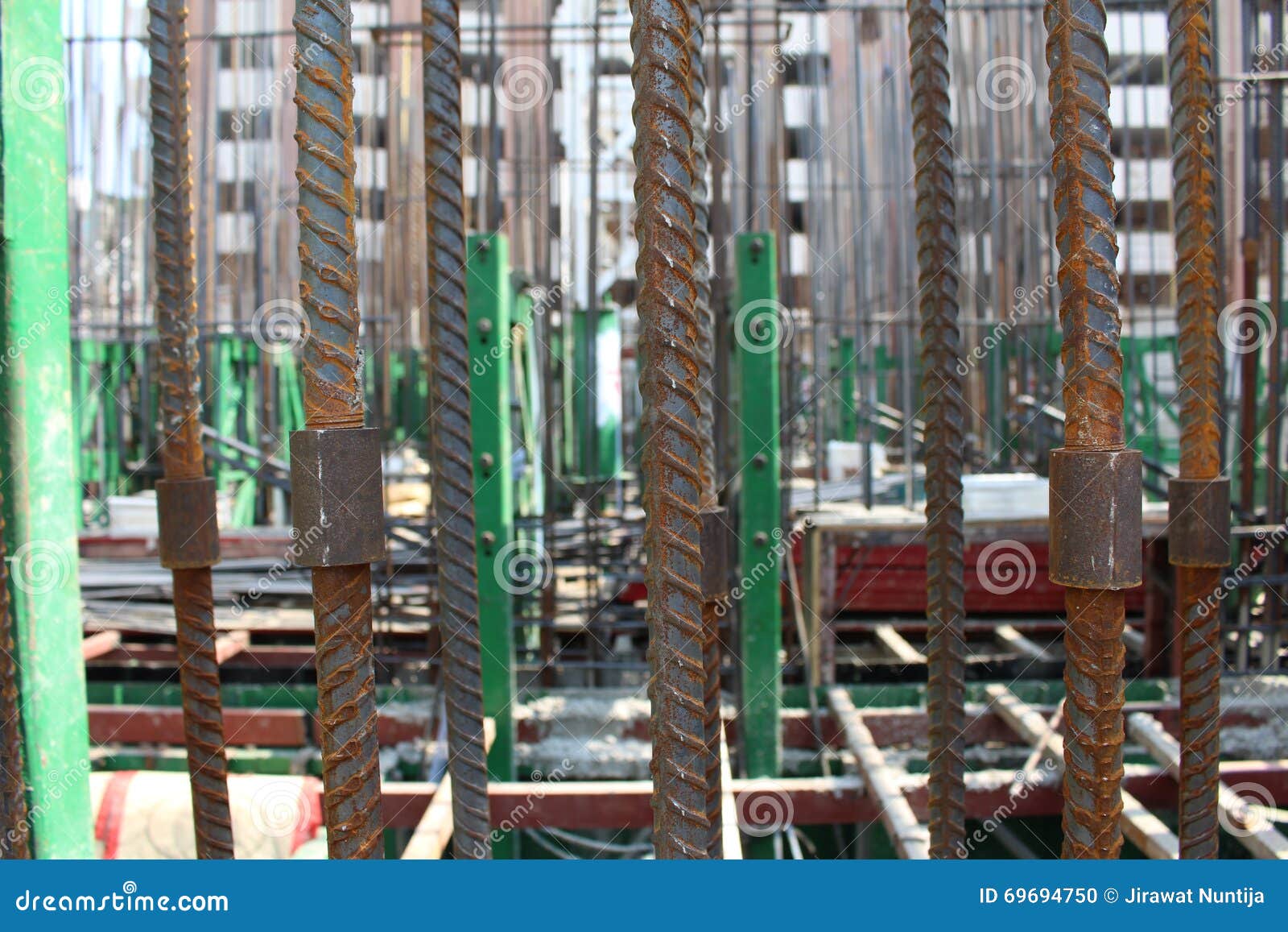 Rebar and Steel Coupler for Building Construction Stock Photo - Image ...