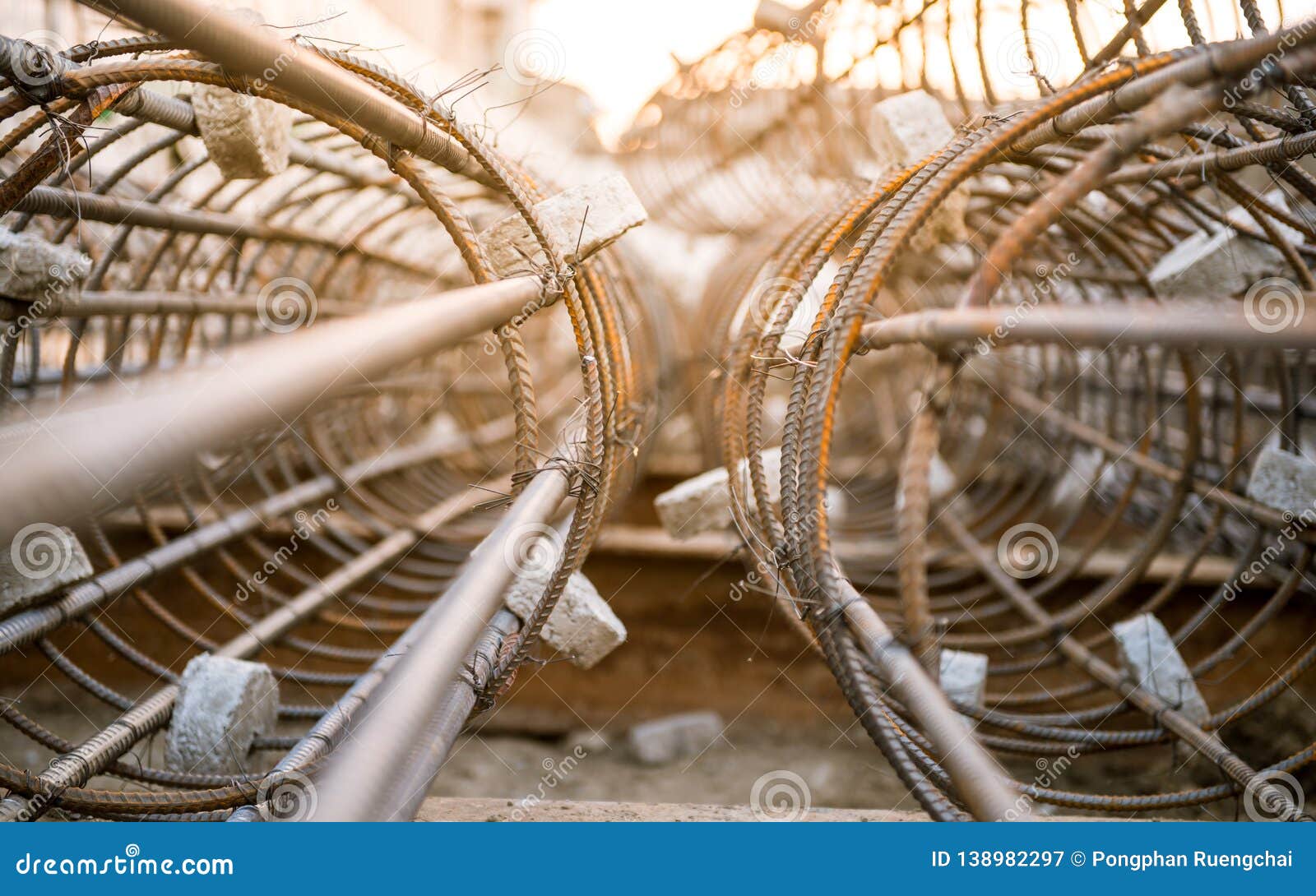 Rebar Structure For Pillar Foundation Stock Image | CartoonDealer.com ...