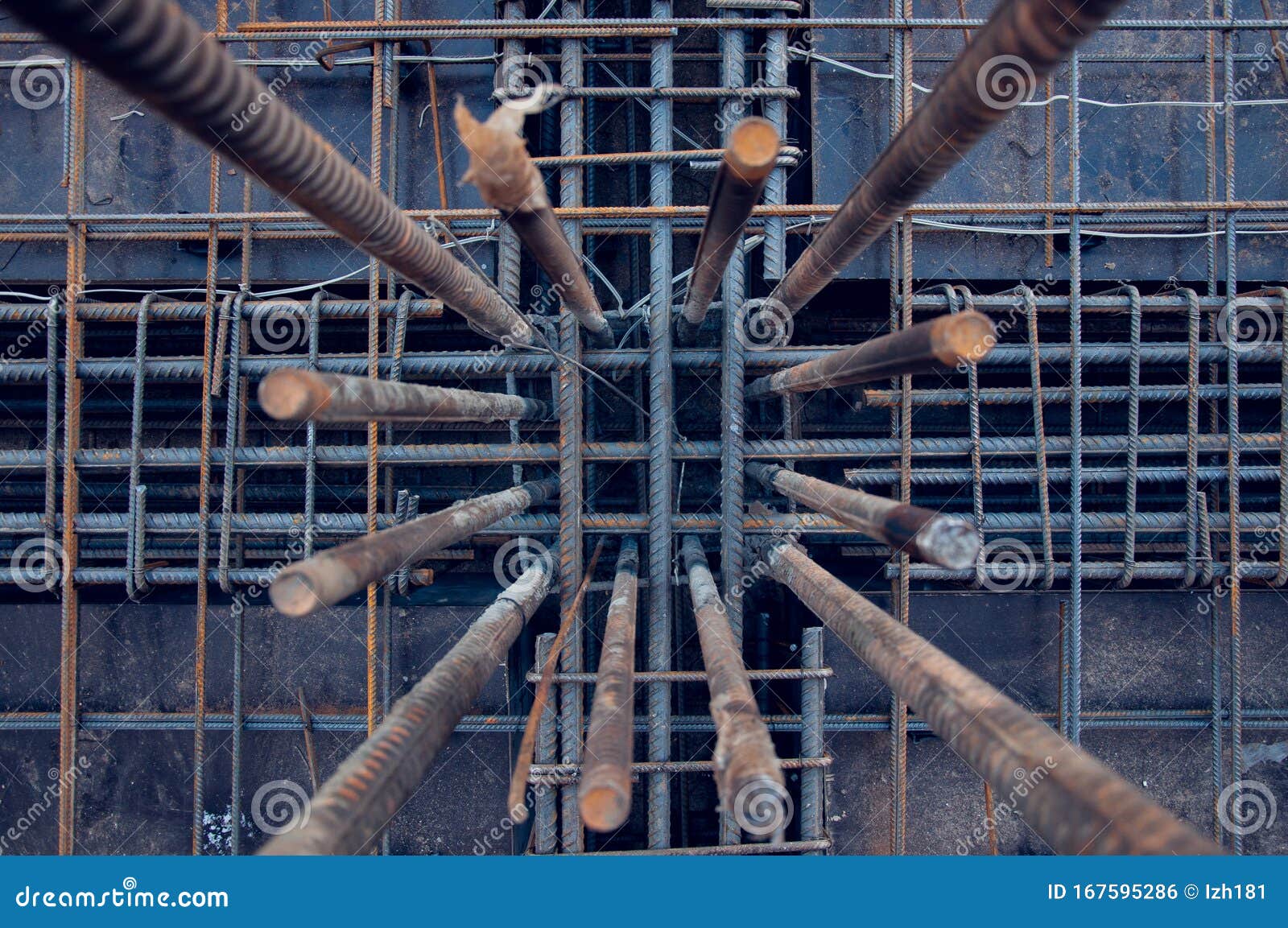 Rebars on the Construction Site. Building. the Use of Metal in Modern ...