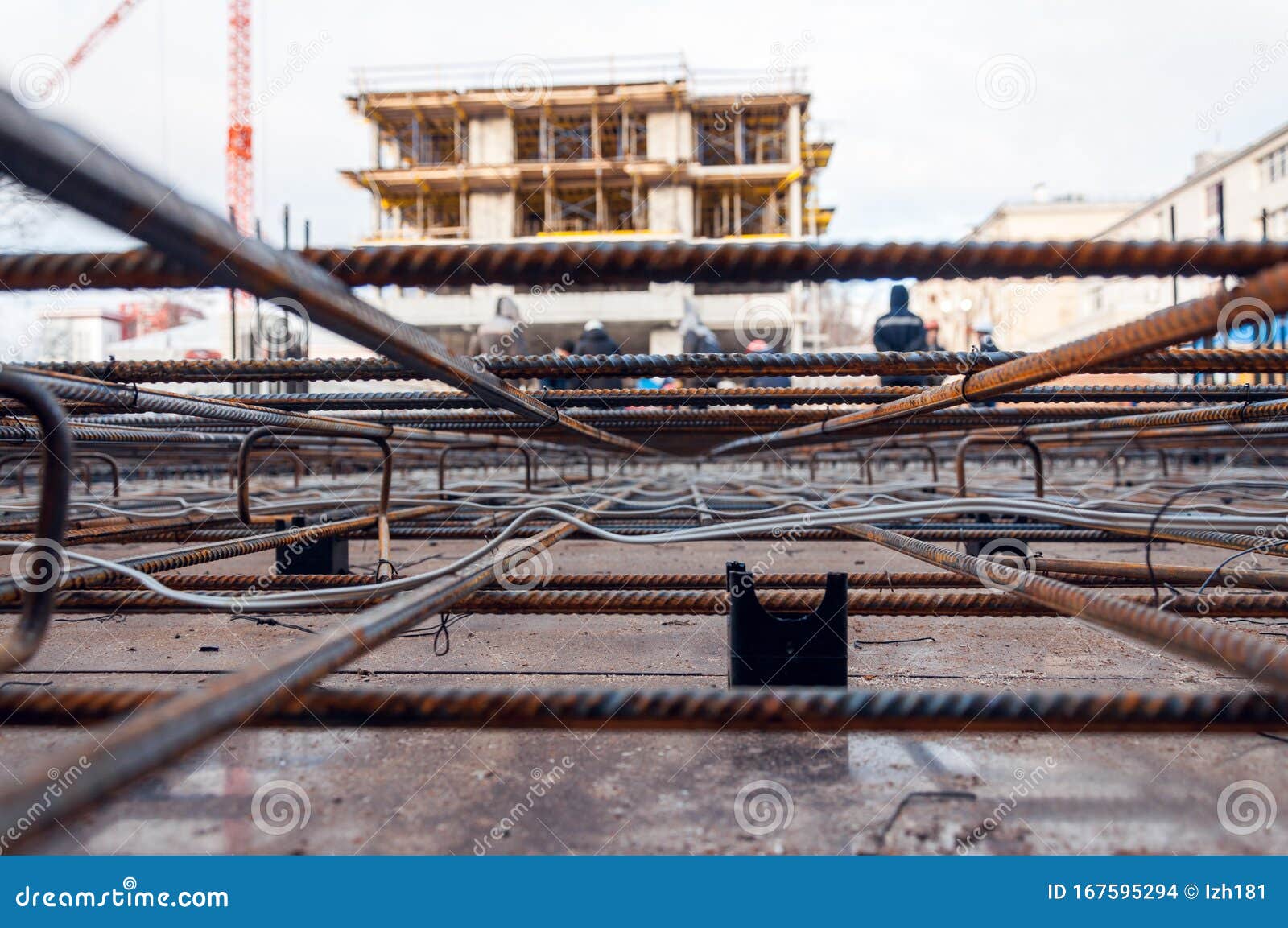 Rebars on the Construction Site. Building. the Use of Metal in Modern ...