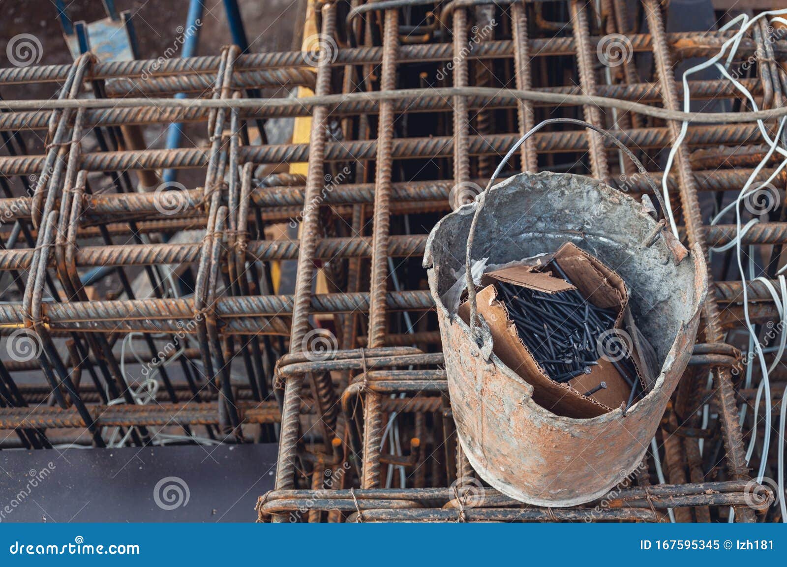 Rebars on the Construction Site. Building. the Use of Metal in Modern ...