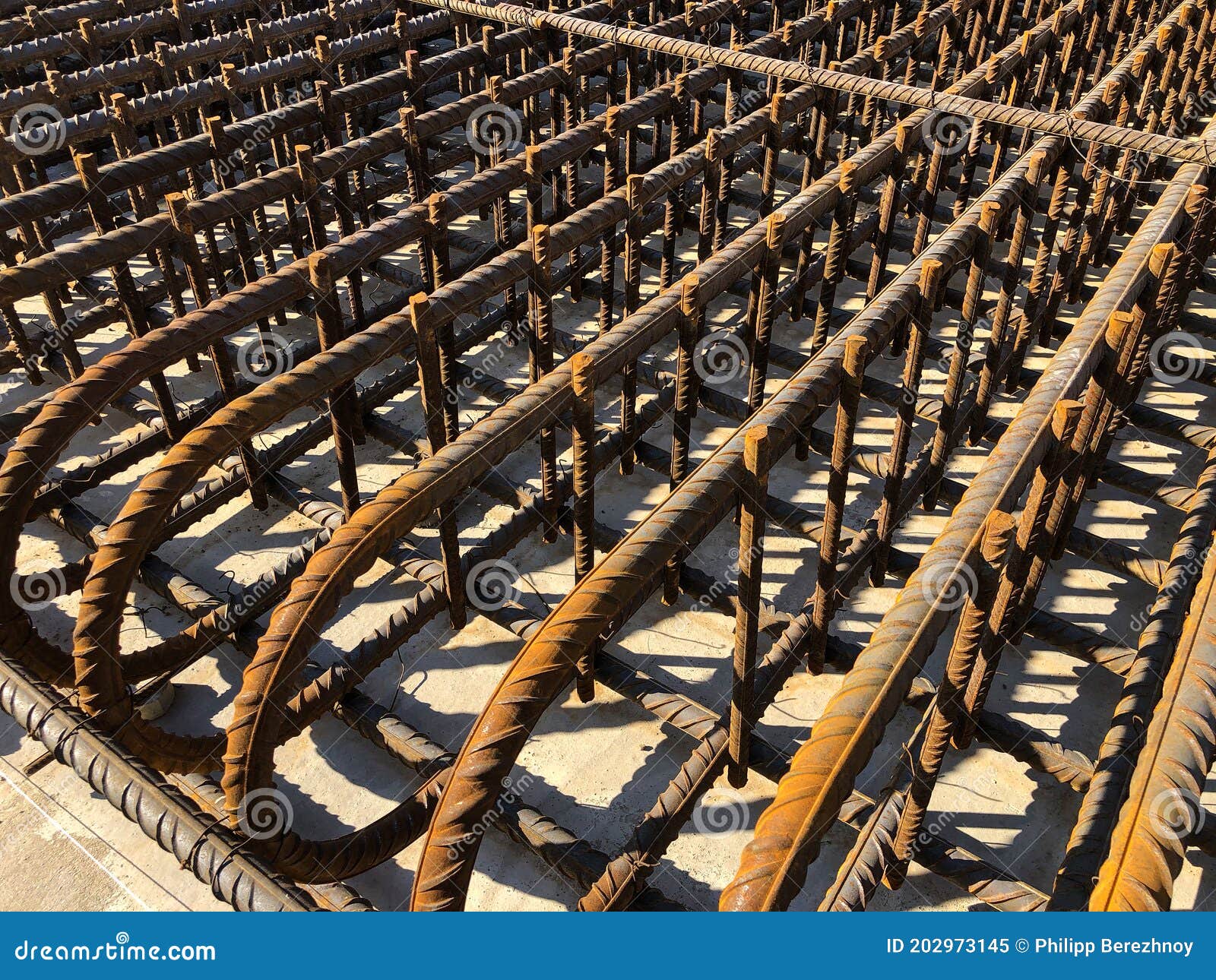 Rebars for Reinforcement Concrete.Metal Framework for Cast in Site ...