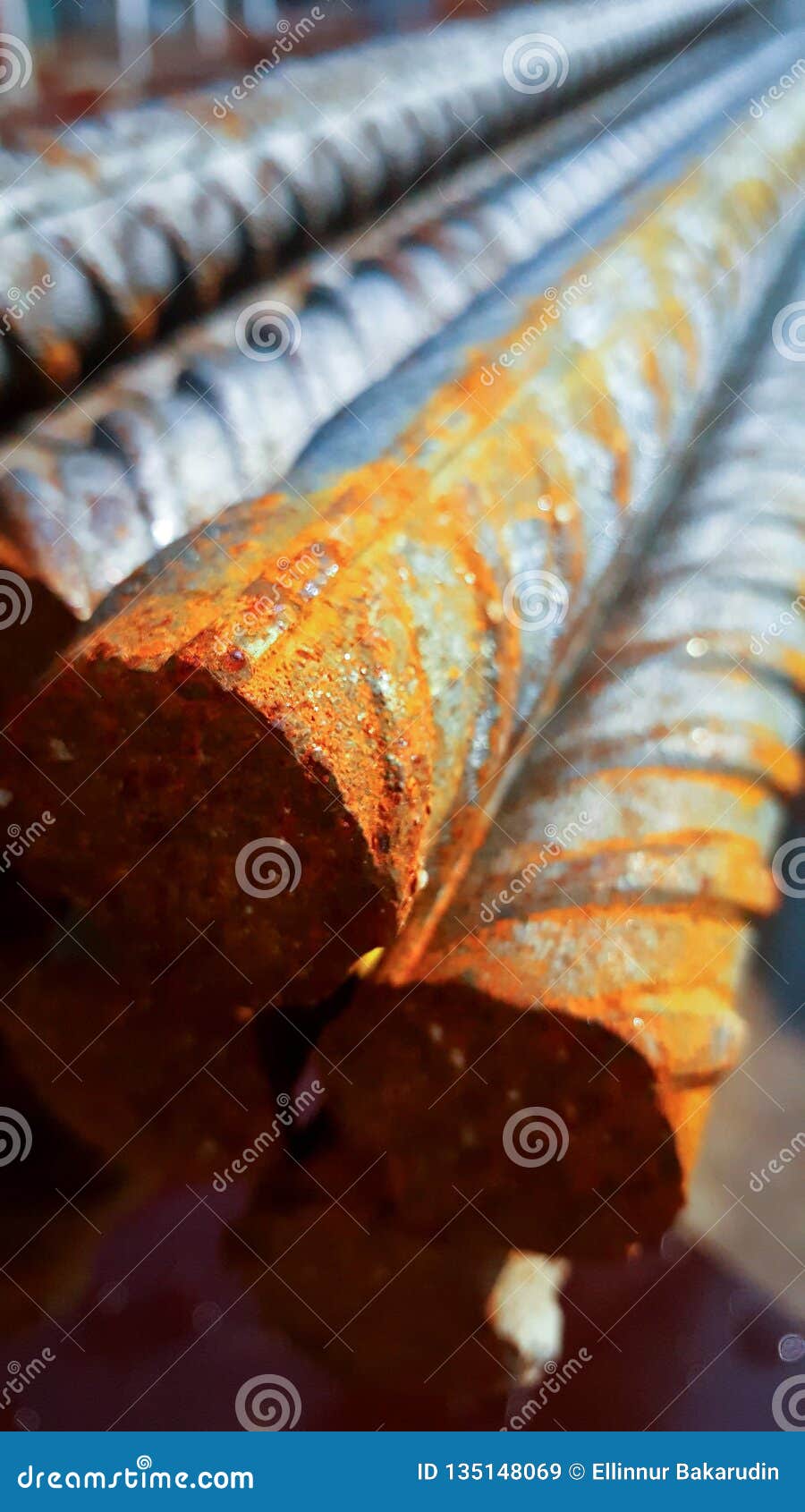 Rebars Short for Reinforcing Bar, in a Construction Site. Stock Image ...