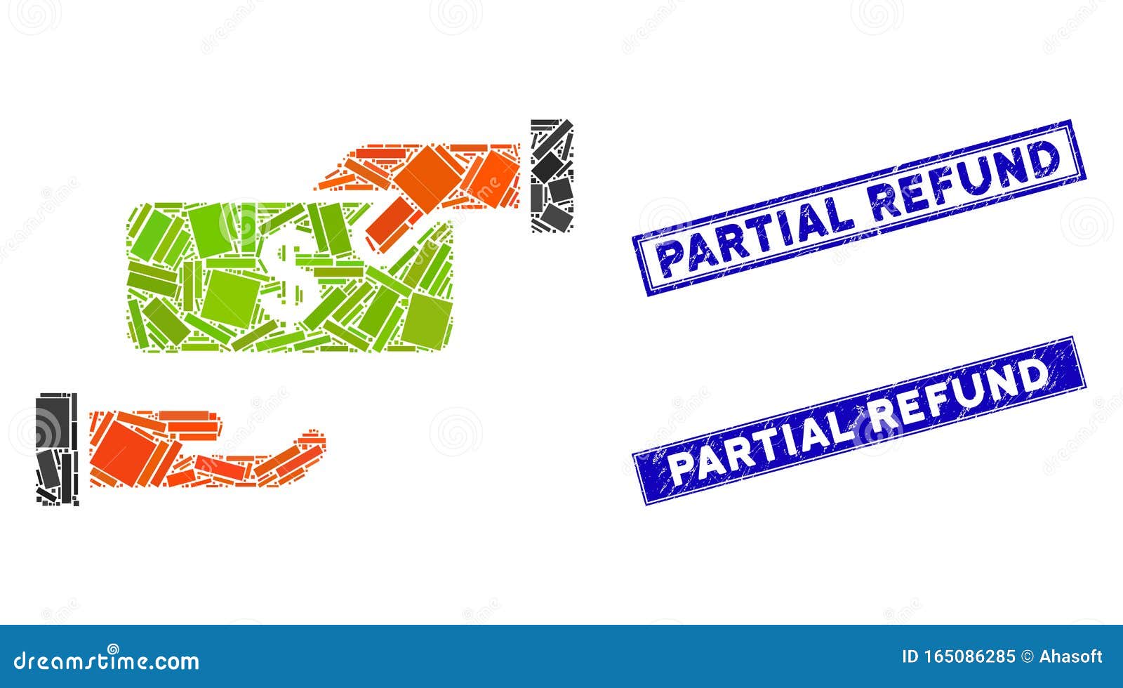 Partial Refund Sign Or Stamp Cartoon Vector | CartoonDealer.com #192223735