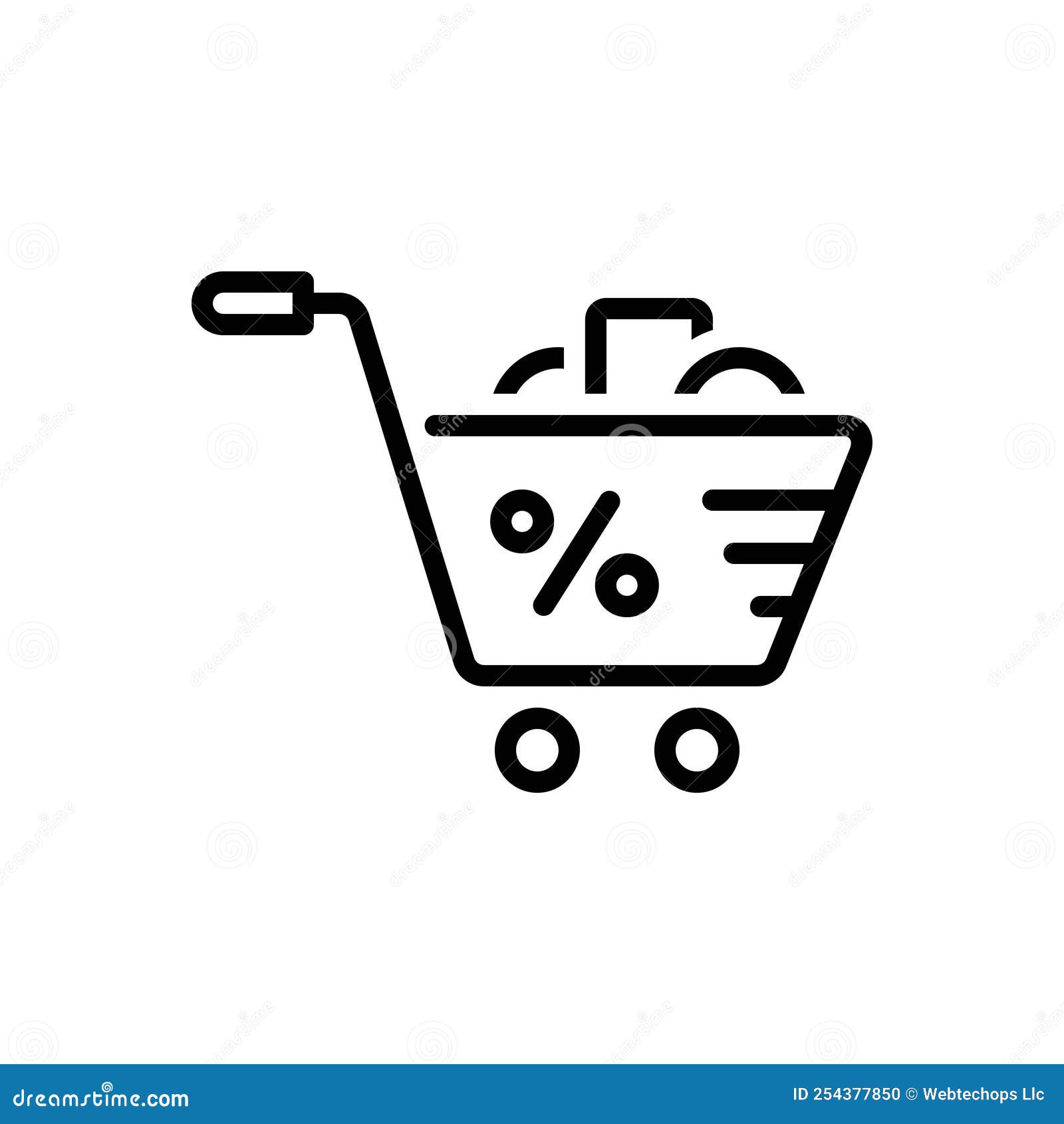 Black Line Icon for Rebates, Discount and Bonus Stock Illustration ...