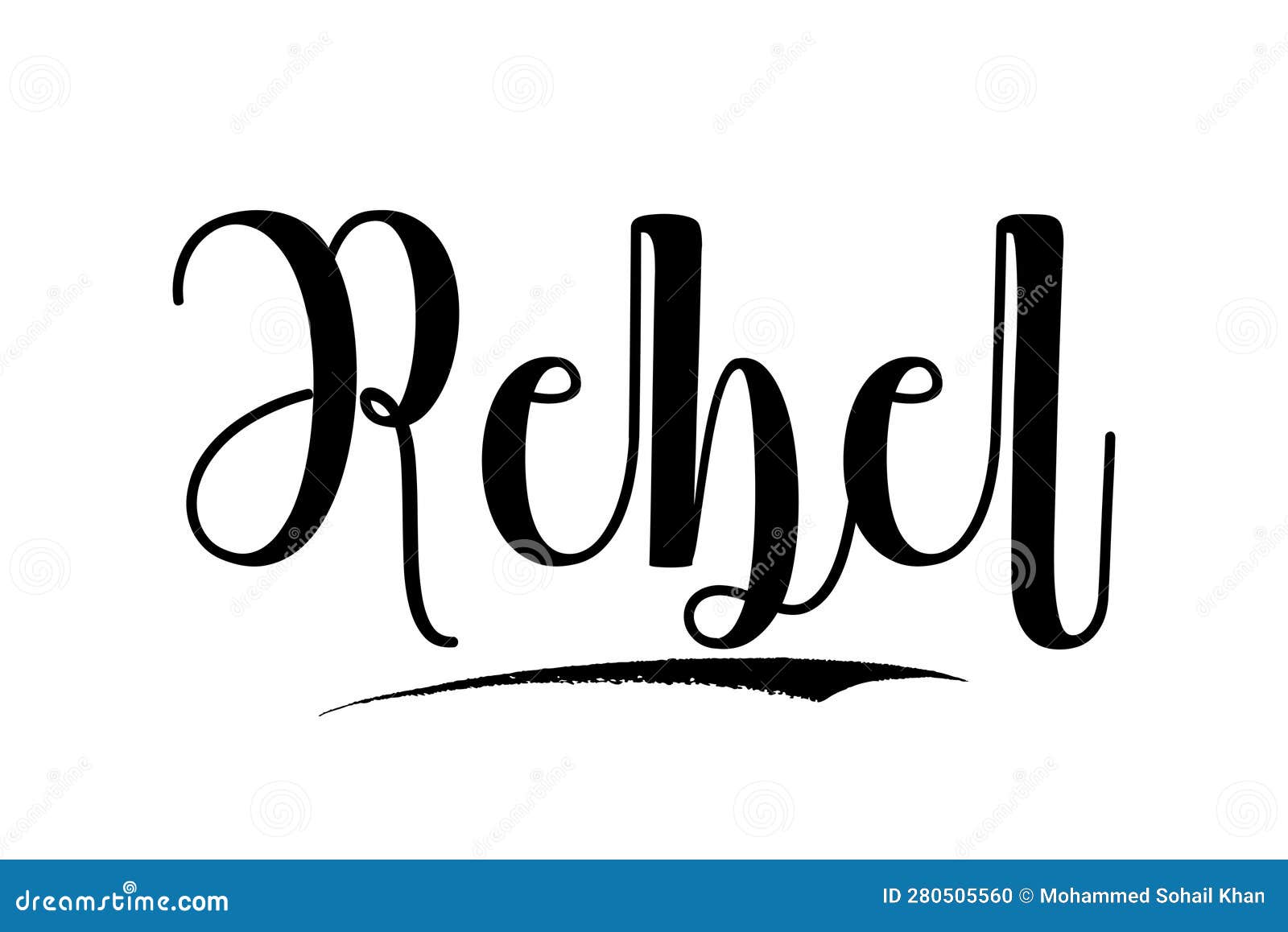 Rebel Elegant Typography Lettering Text Vector Design Quote Stock ...