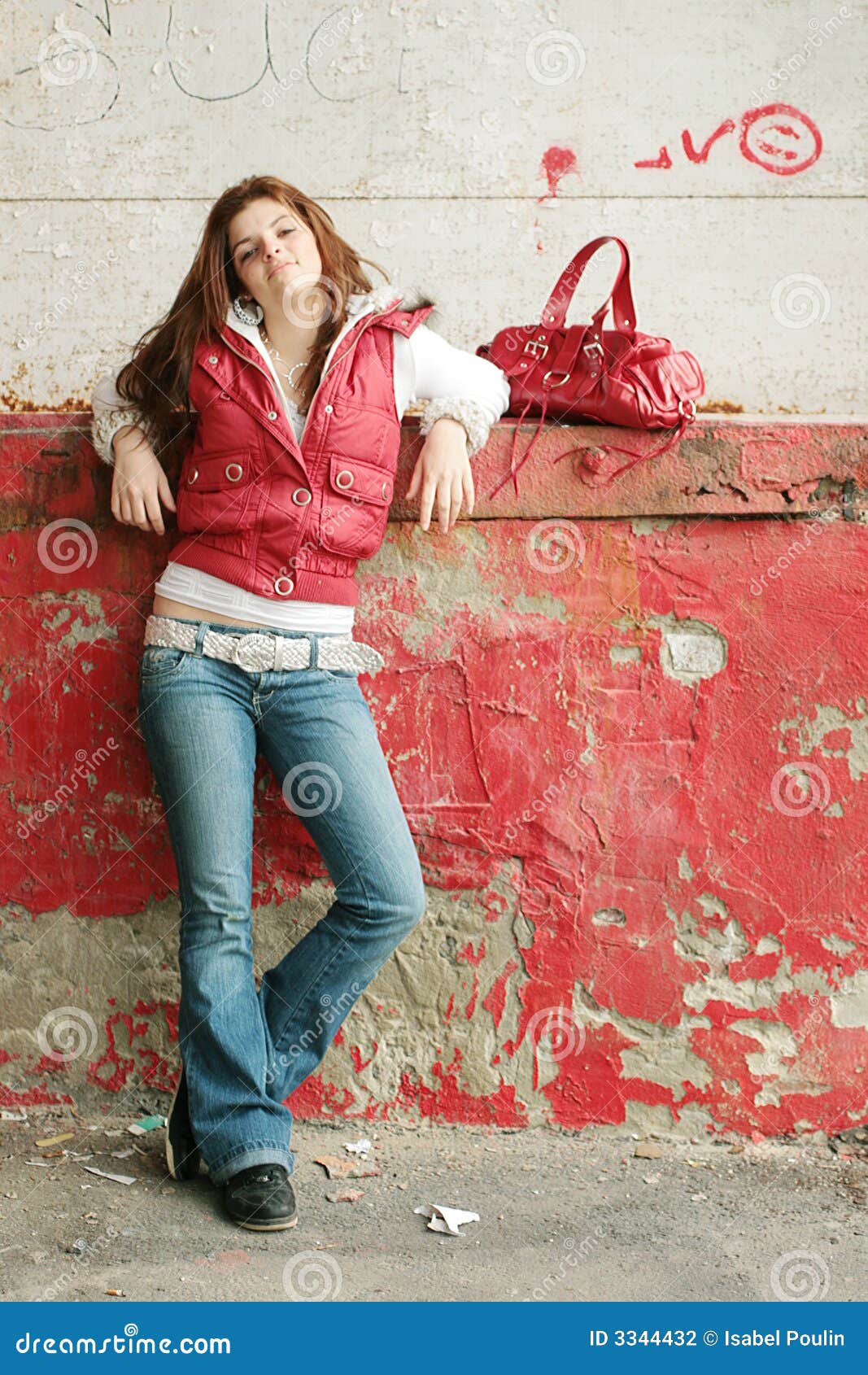 Rebel girl stock photo. Image of look, rebel, female, graffiti - 3344432