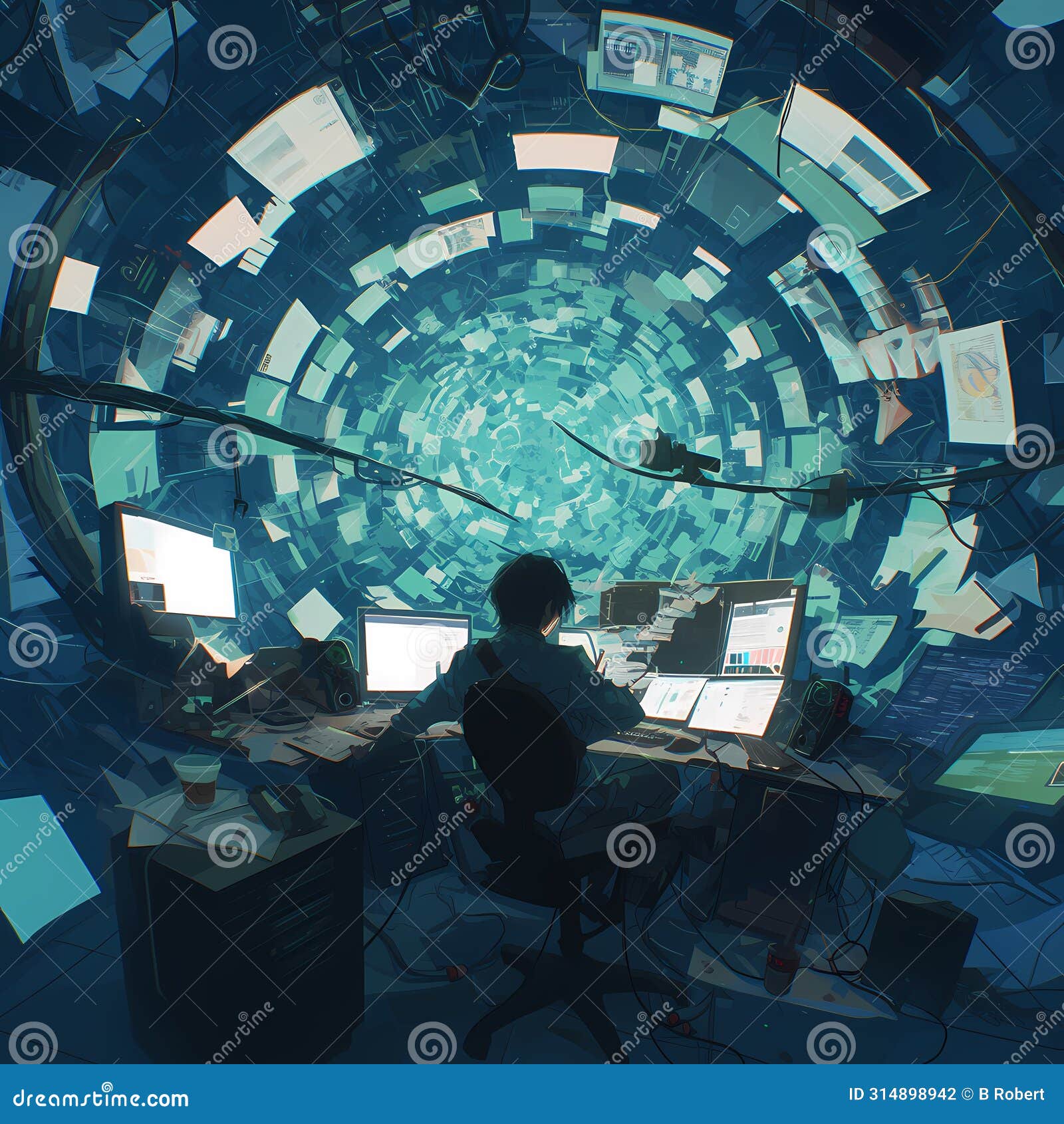 The Rebel Hacking Station stock illustration. Illustration of ...