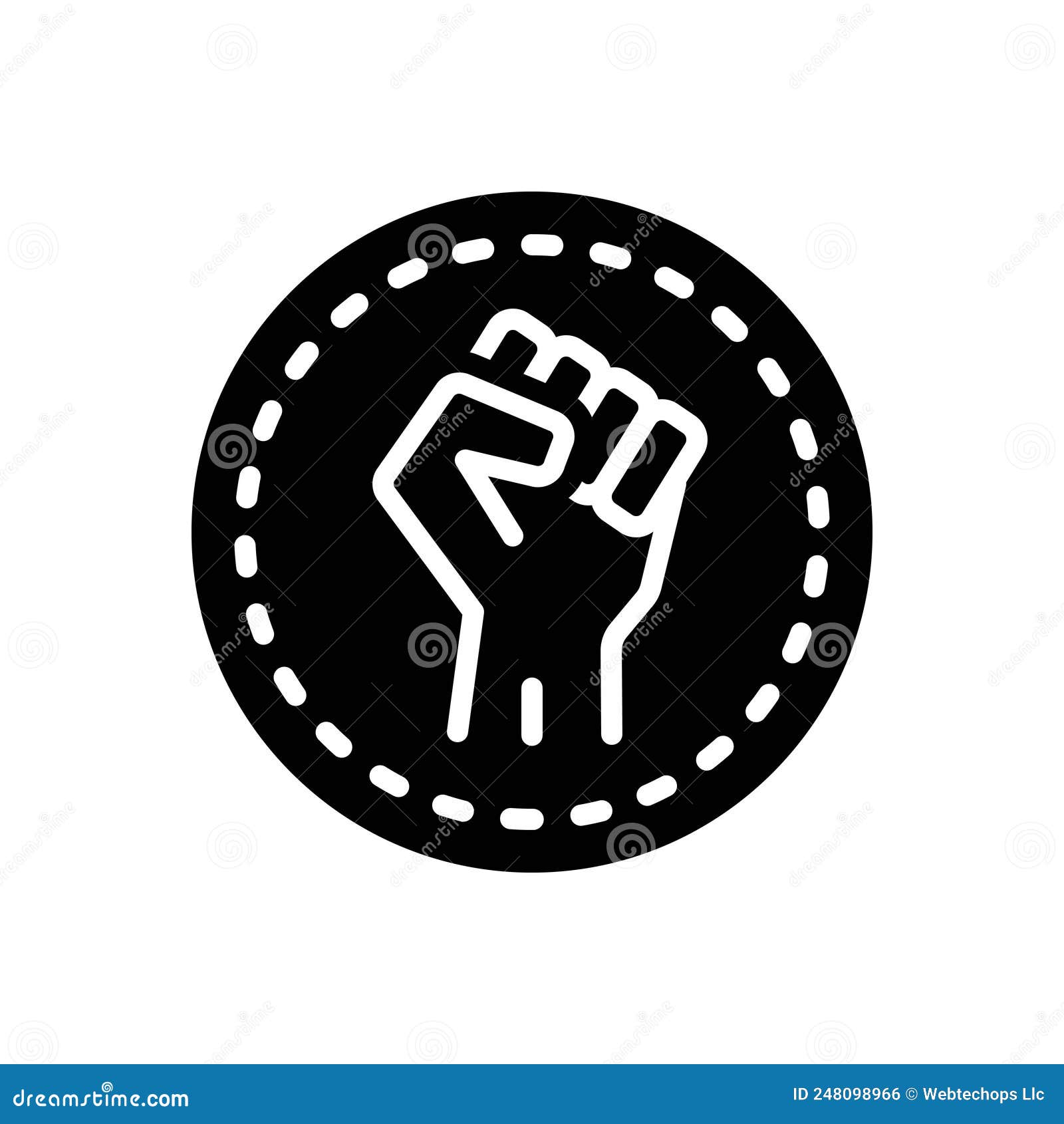 Black Solid Icon for Rebel, Insurgent and Revolution Stock Vector ...