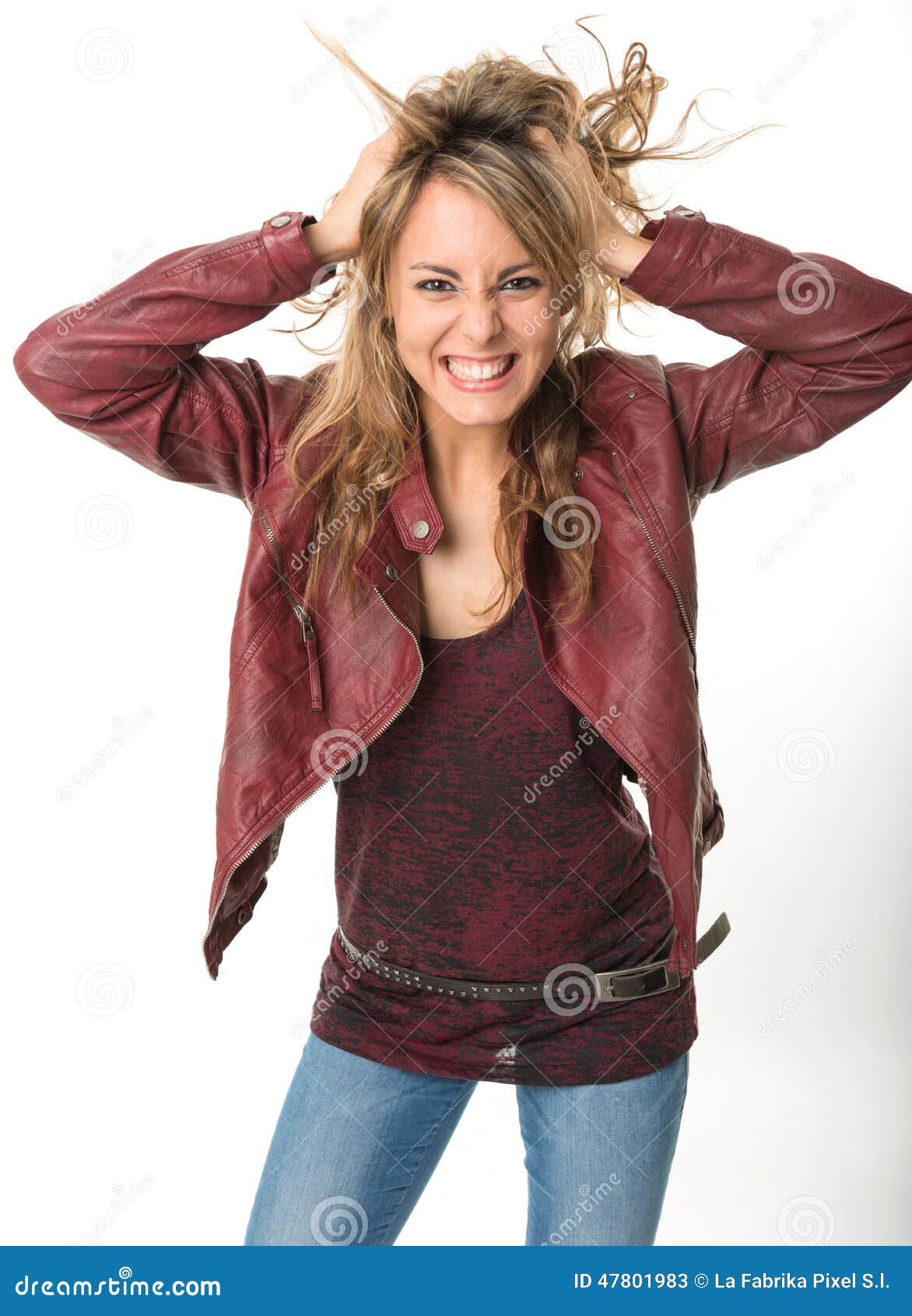 Rebel stock image. Image of adult, pretty, tantrum, beautiful - 47801983