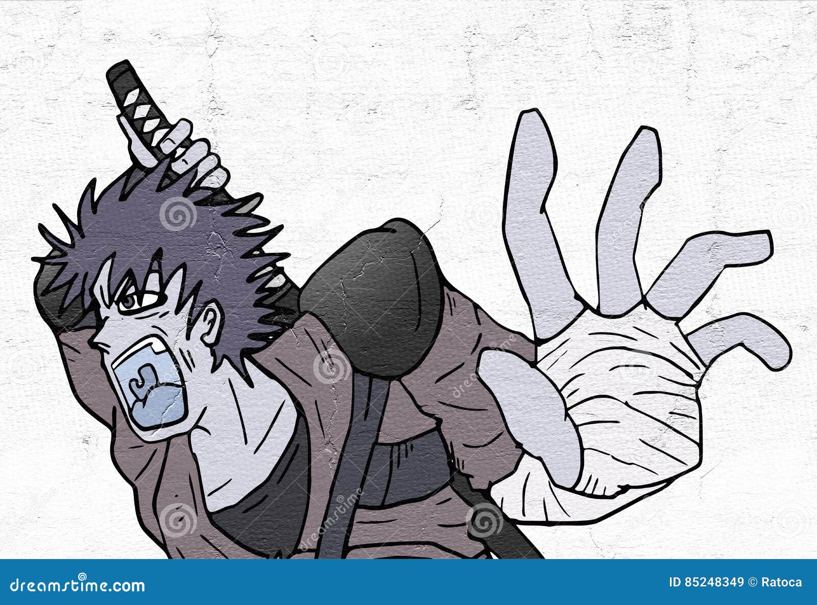 Rebel warrior attack stock illustration. Illustration of strong - 85248349