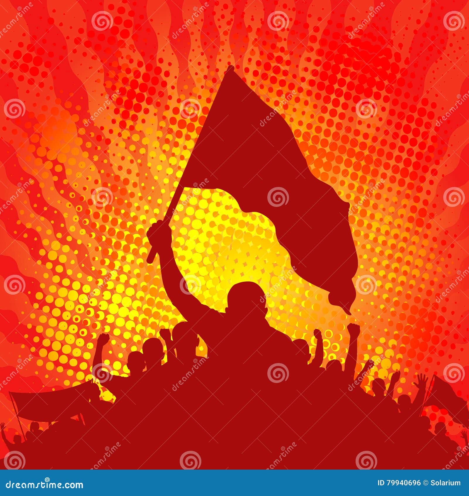Rebellion stock vector. Illustration of flags, opposition - 79940696