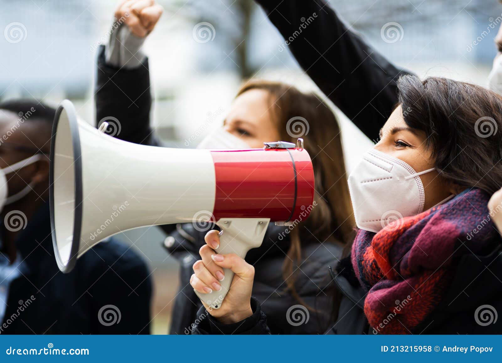 Rebellion People Shouting at Protest Stock Photo - Image of coronavirus ...