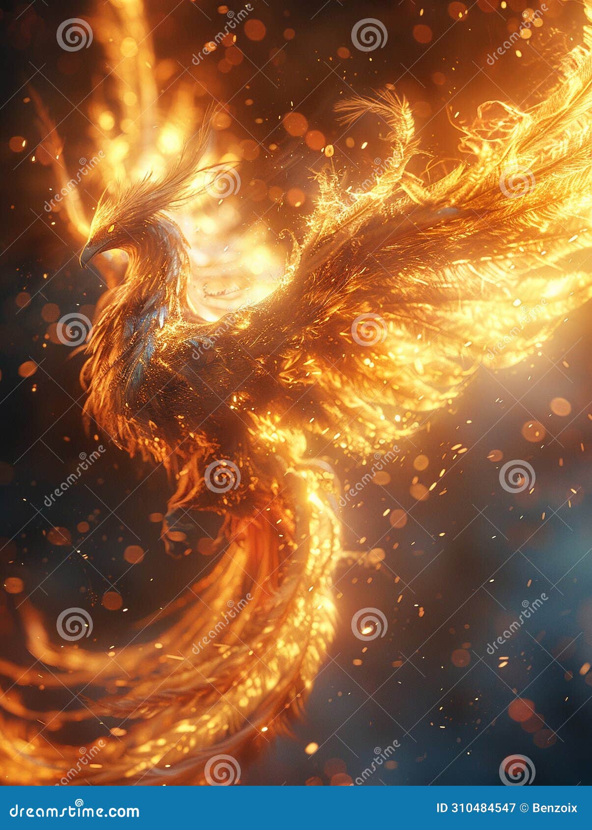 The rebirth of a phoenix stock image. Image of reborn - 310484547