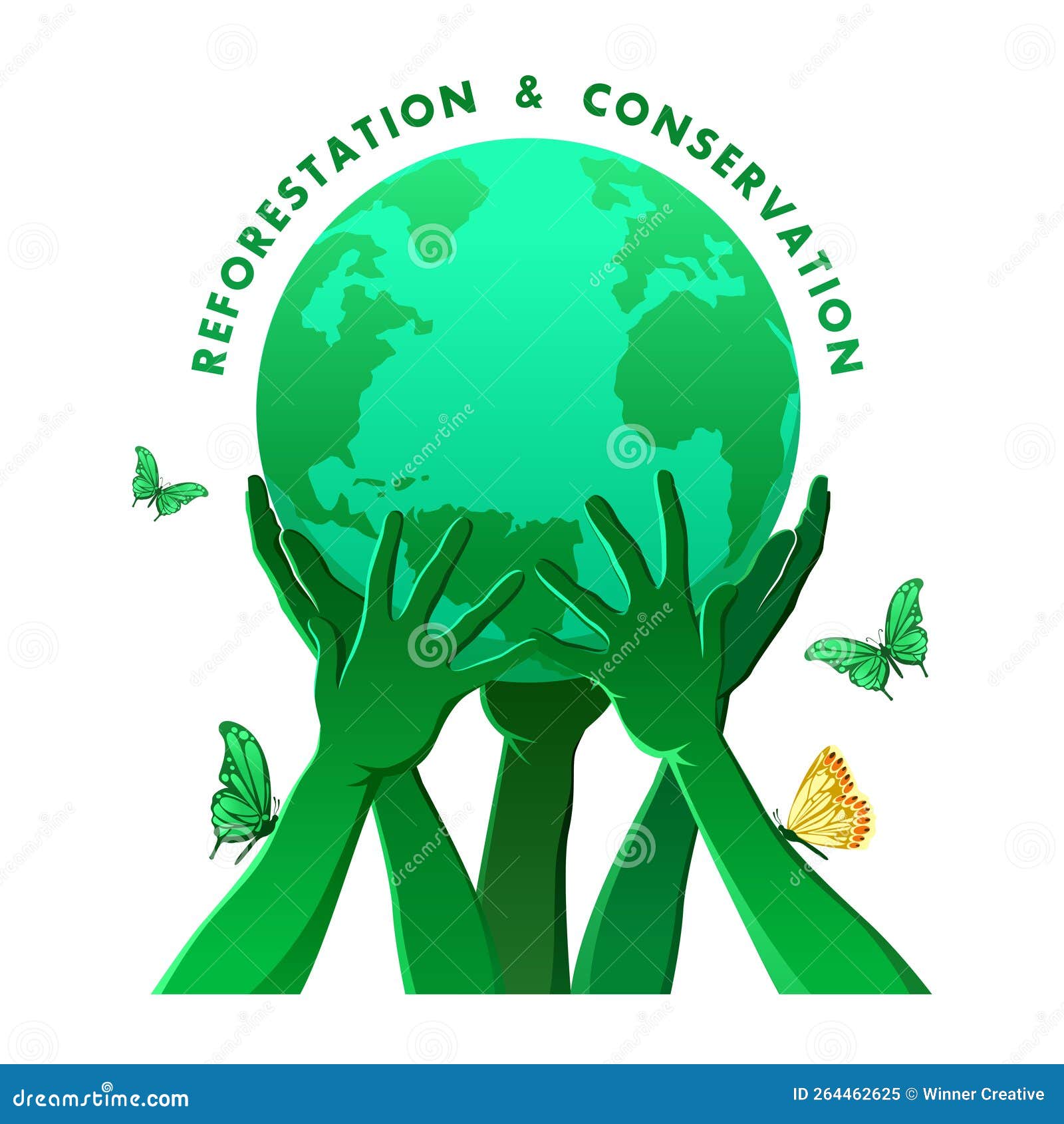 Reboisement Et Conservation Aller Vert Logo Vecteur Design Illustration ... Reboisement Et Conservation Aller Vert Logo Vecteur Design Illustration ...