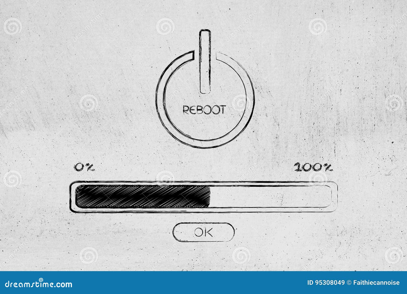Reboot Symbol with Progress Bar Loading Stock Illustration ...