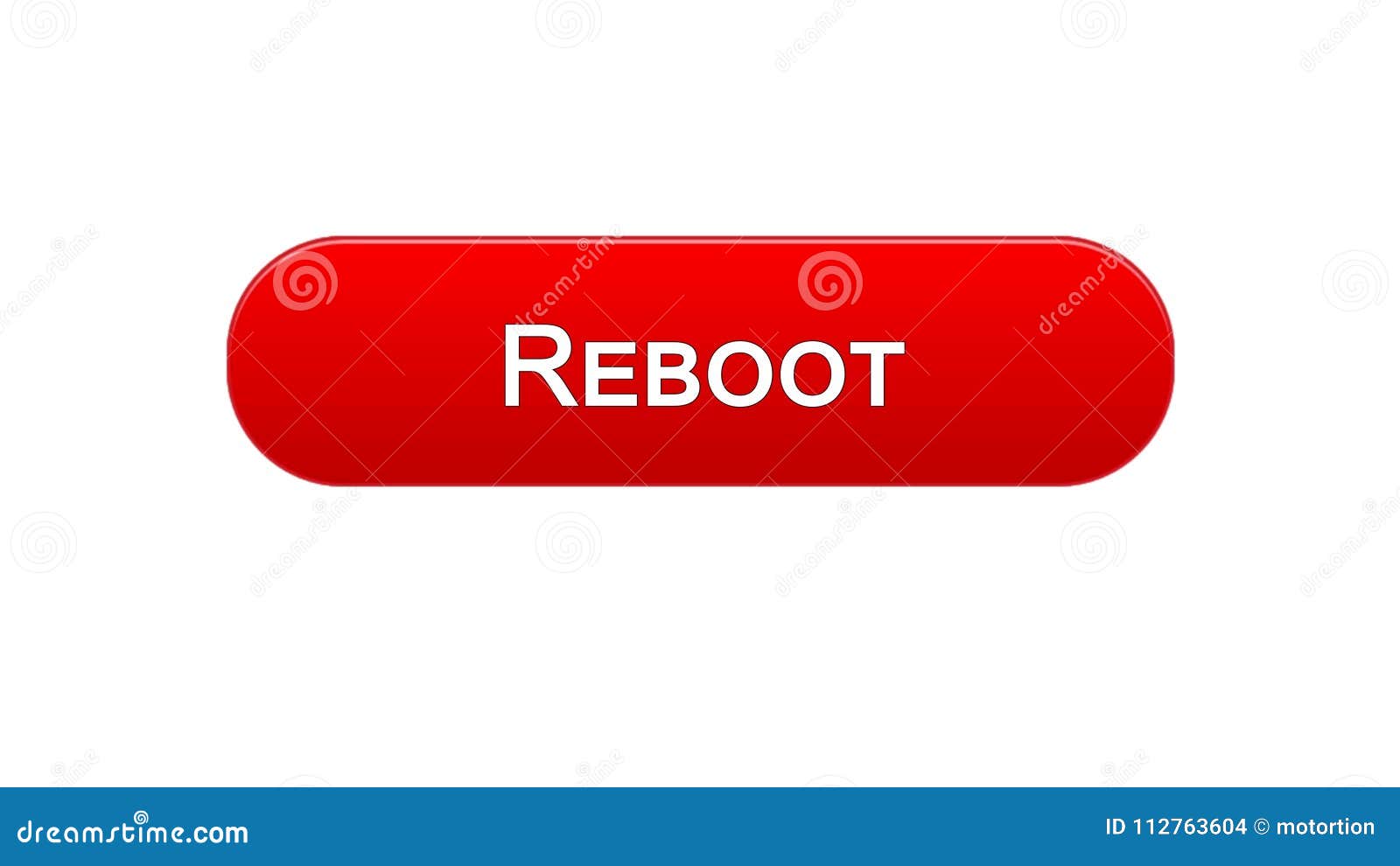 Reboot Web Interface Button Red Color, Internet Site Design, Computer ...