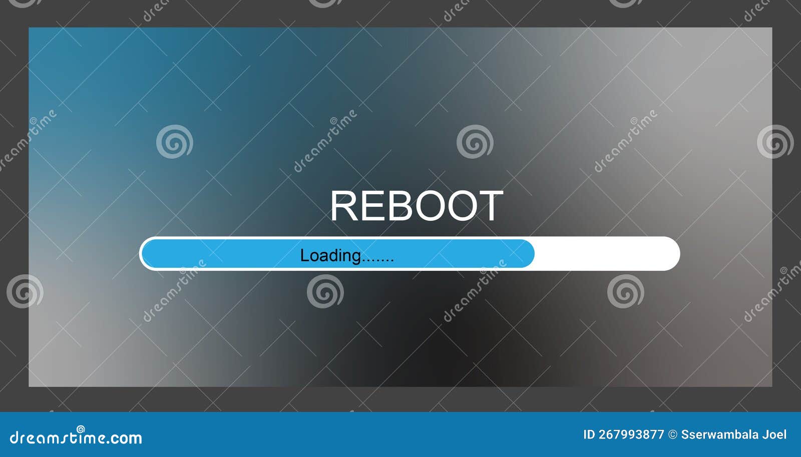 Rebooting the System or Restarting with Time Illustration Stock ...