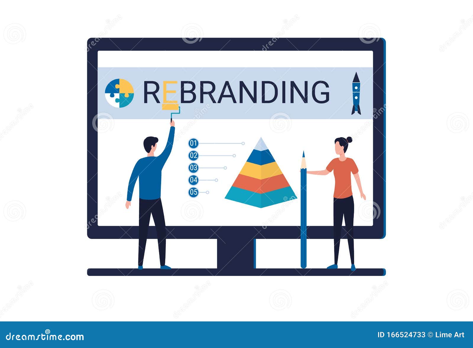 Rebranding Concept, Creating a New Look for a Company, Product, Service ... Rebranding Concept, Creating a New Look for a Company, Product, Service ...