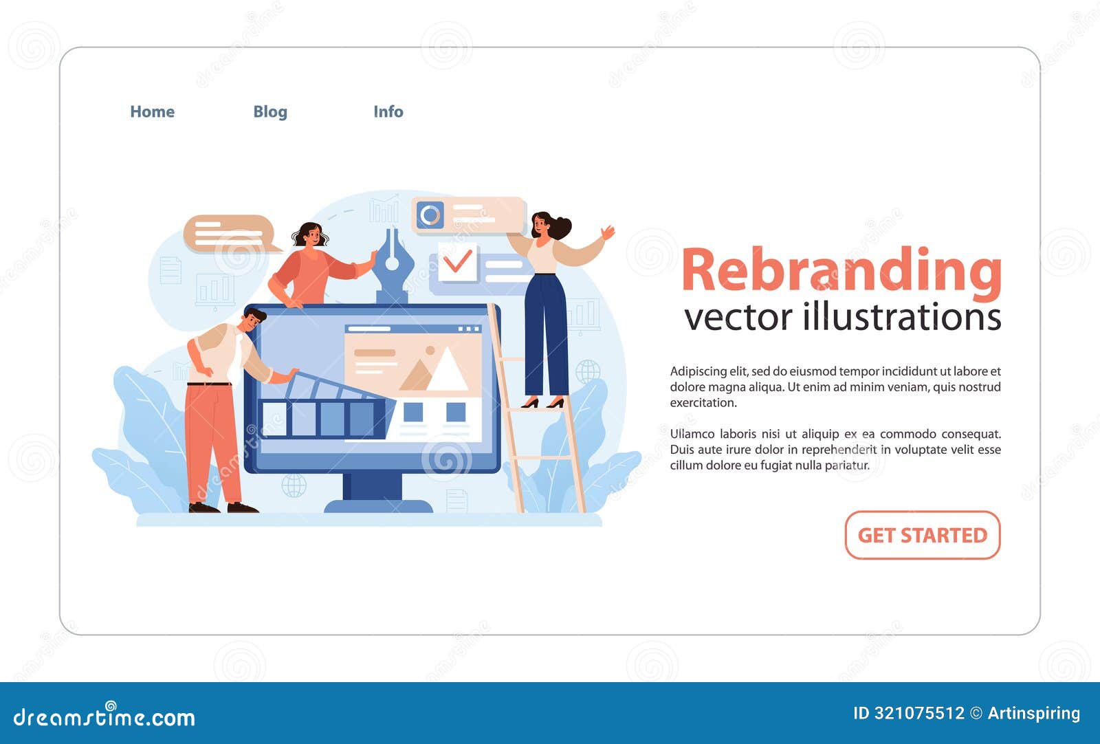 Rebranding Strategy Team. a Dynamic Stock Vector - Illustration of ...