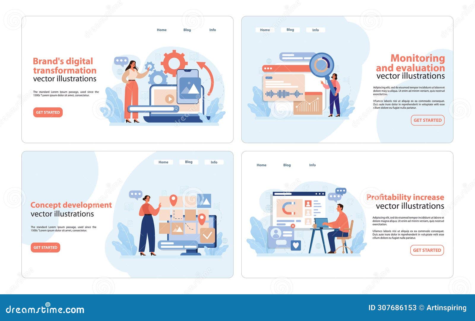 Rebranding. Vector Composition In Gradient Style. Concept Art ...